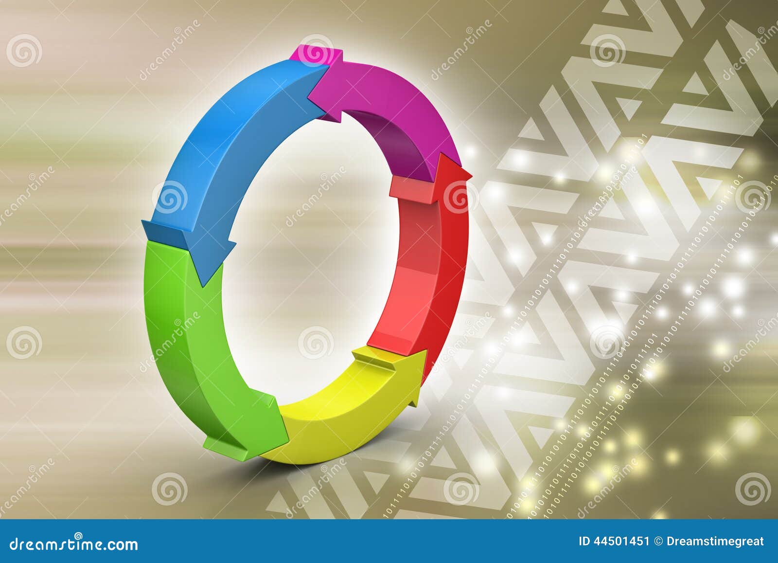 Multi colored arrow circle stock illustration. Illustration of method ...