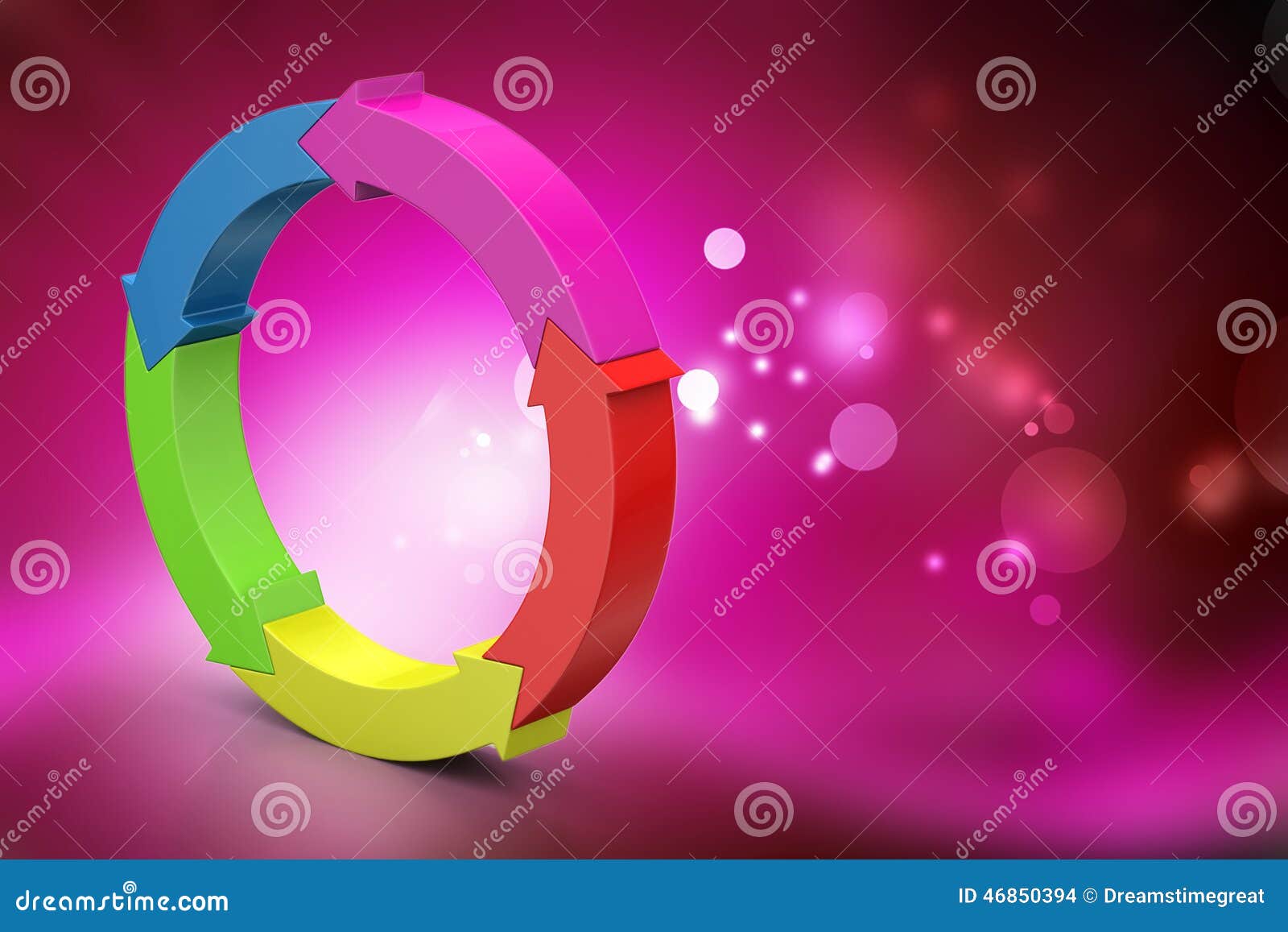 Multi colored arrow circle stock illustration. Illustration of process ...