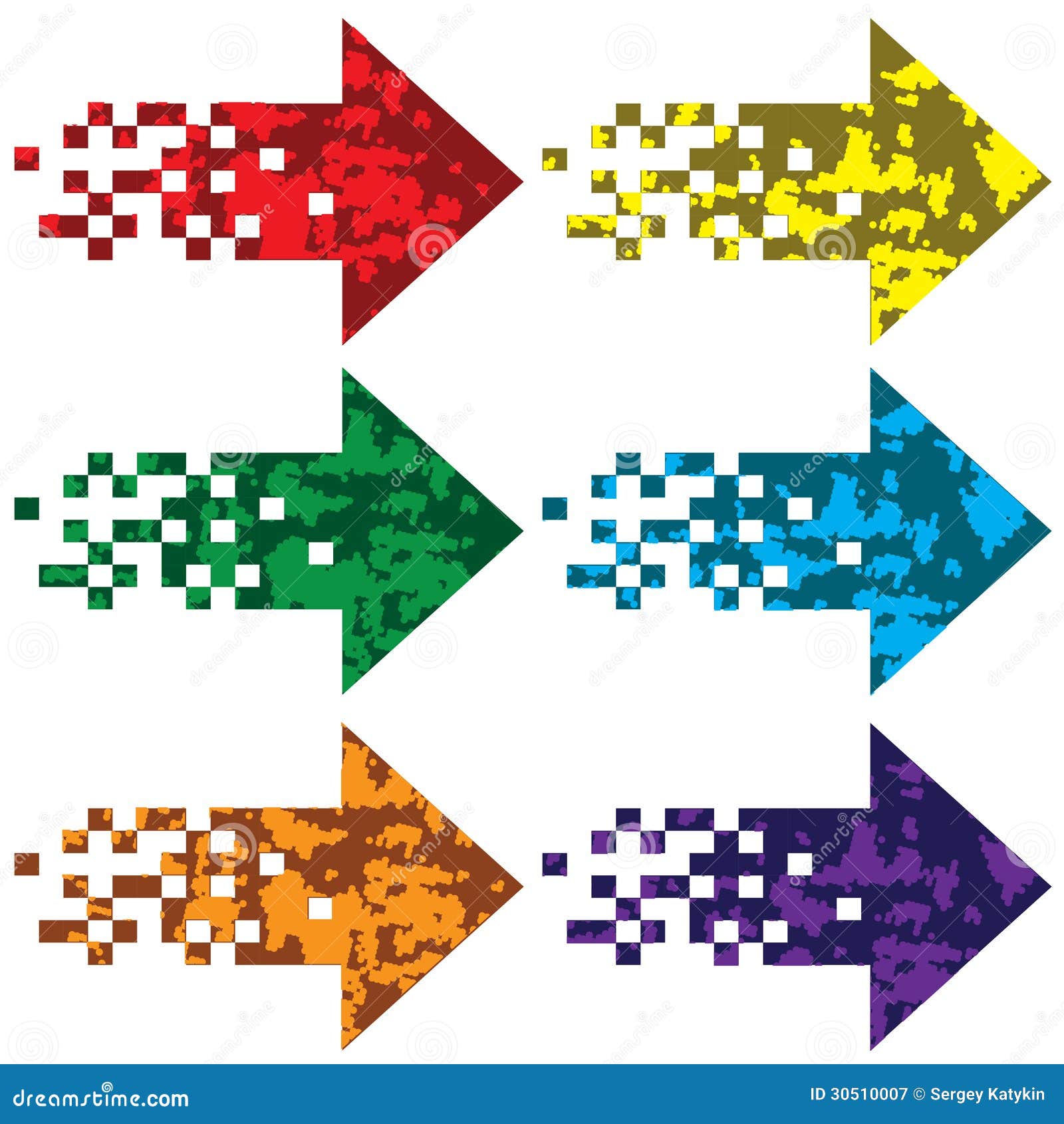 Multi-colored Arrows To Indicate. Stock Vector - Illustration of arrow ...