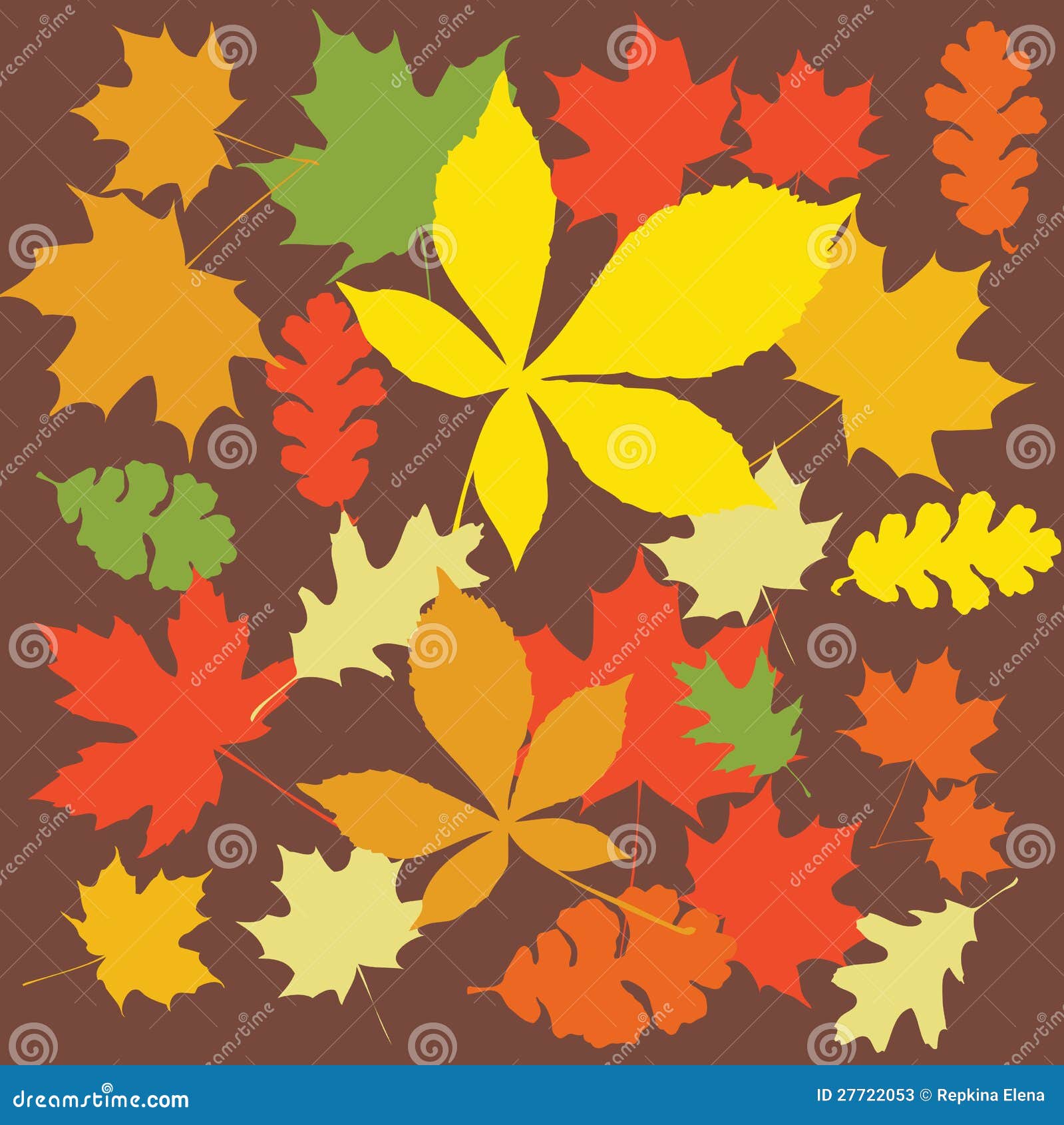 Multi-colored Autumn Leaves Stock Vector - Illustration of clear ...
