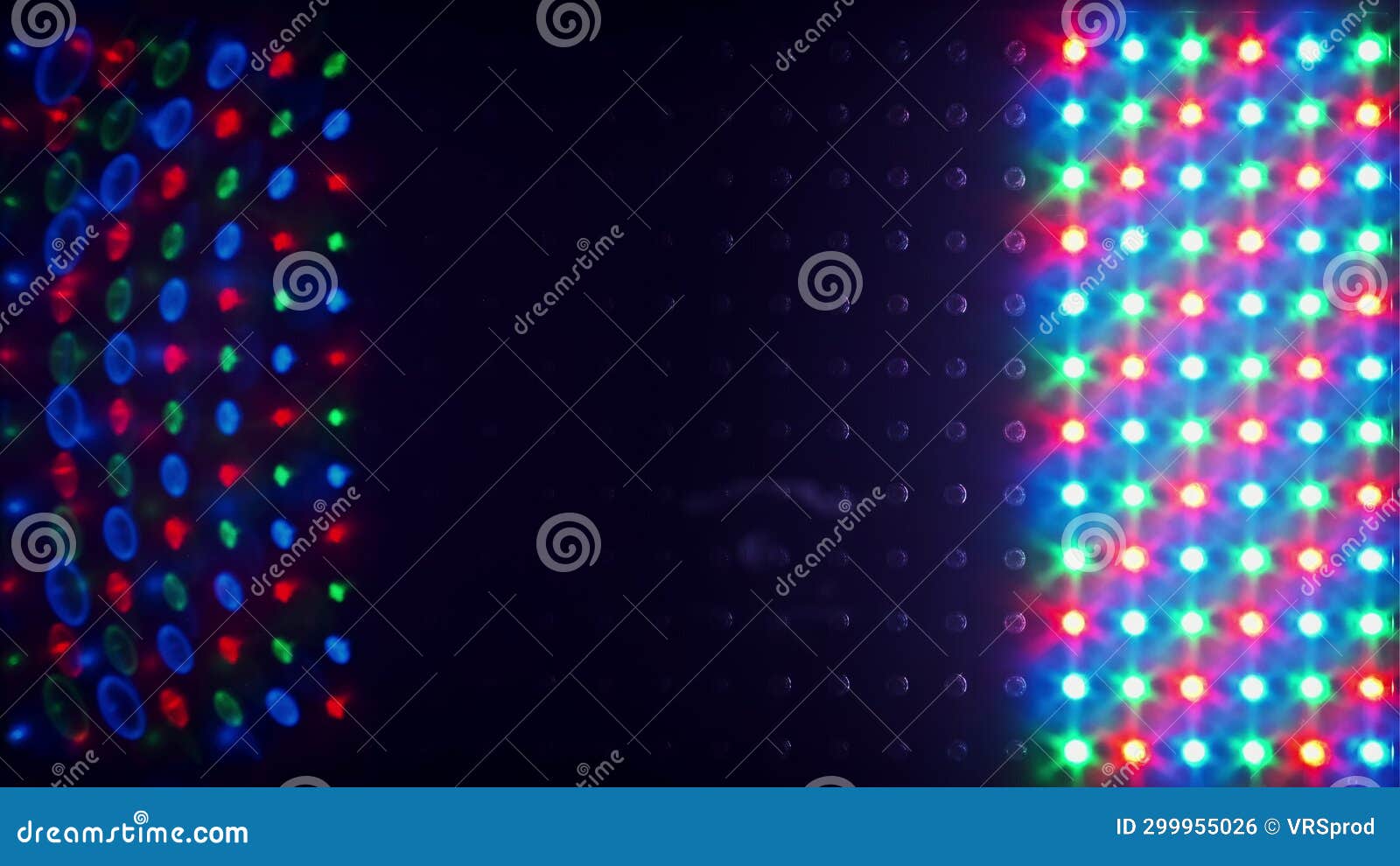 Multi Colored Background of Glowing RGB LEDs Light with Different ...