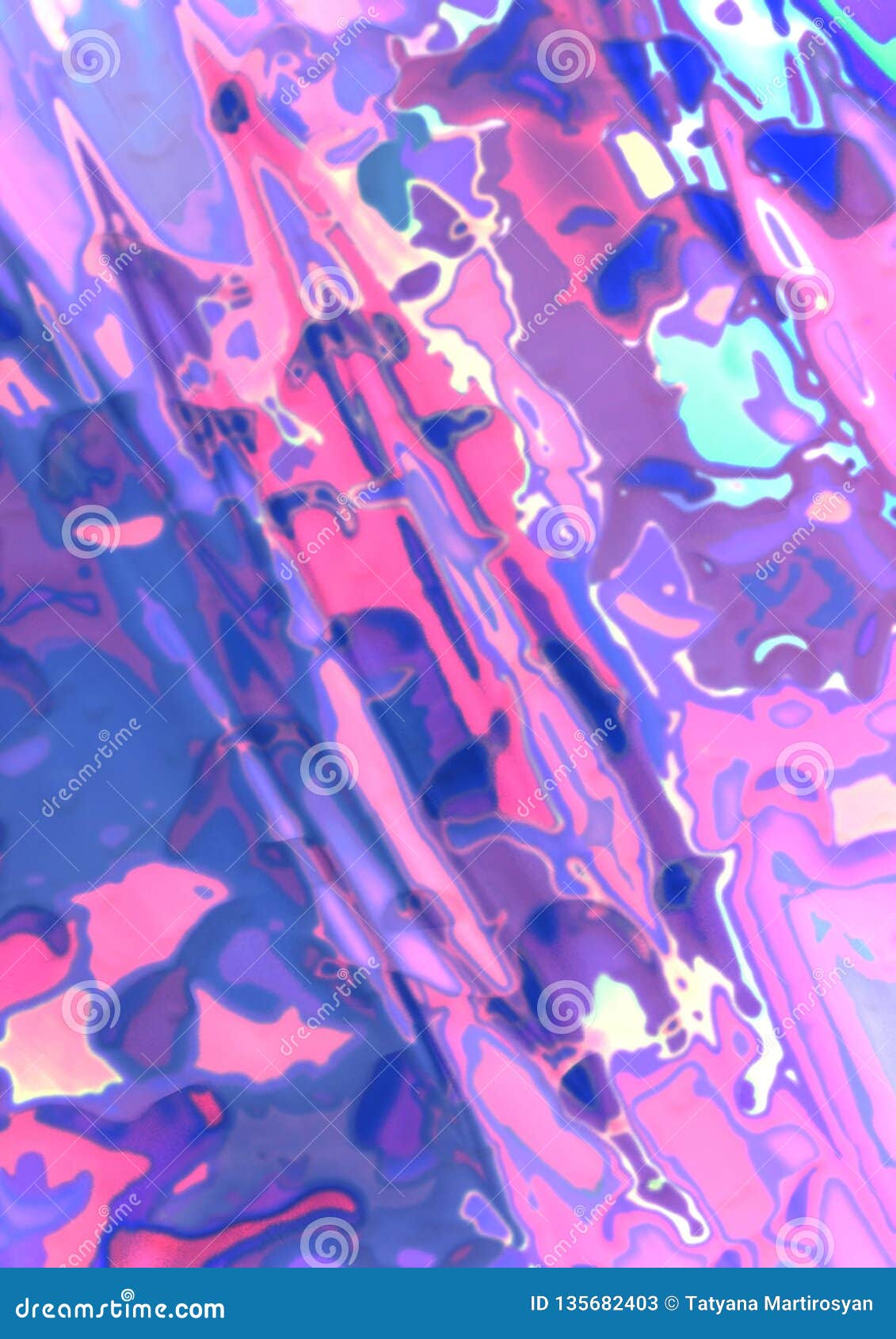 Abstract Multi-colored Background in Pastel Shades, Covered with a ...