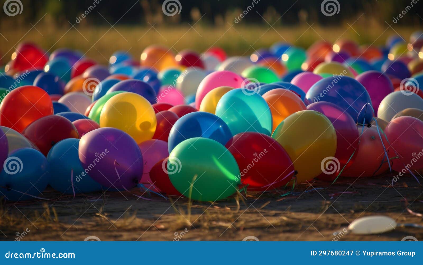 Multi Colored Balloons Flying in the Outdoors, Bringing Celebration and ...