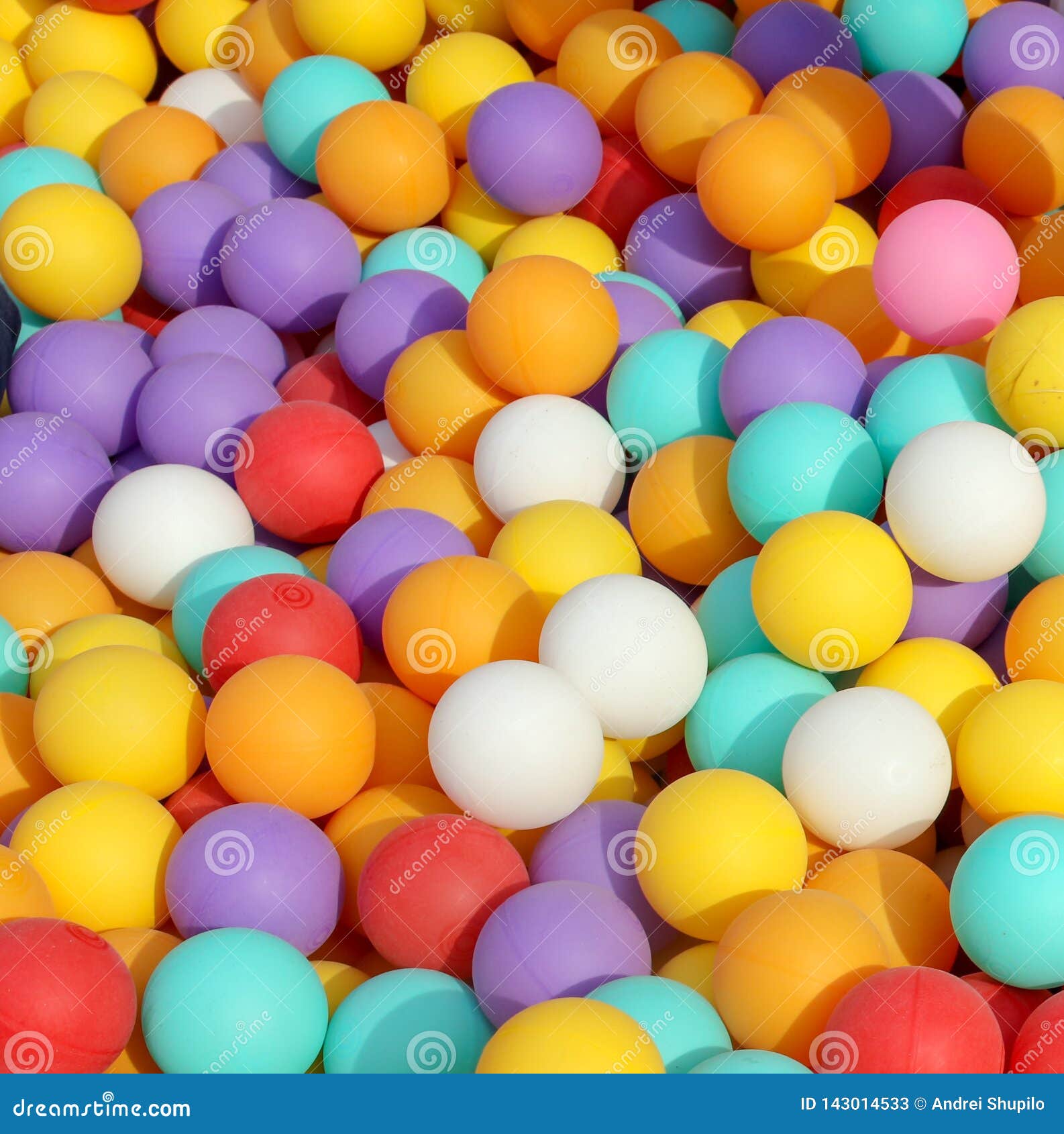 Multi-colored Balls in a Children`s Attraction Stock Image - Image of ...