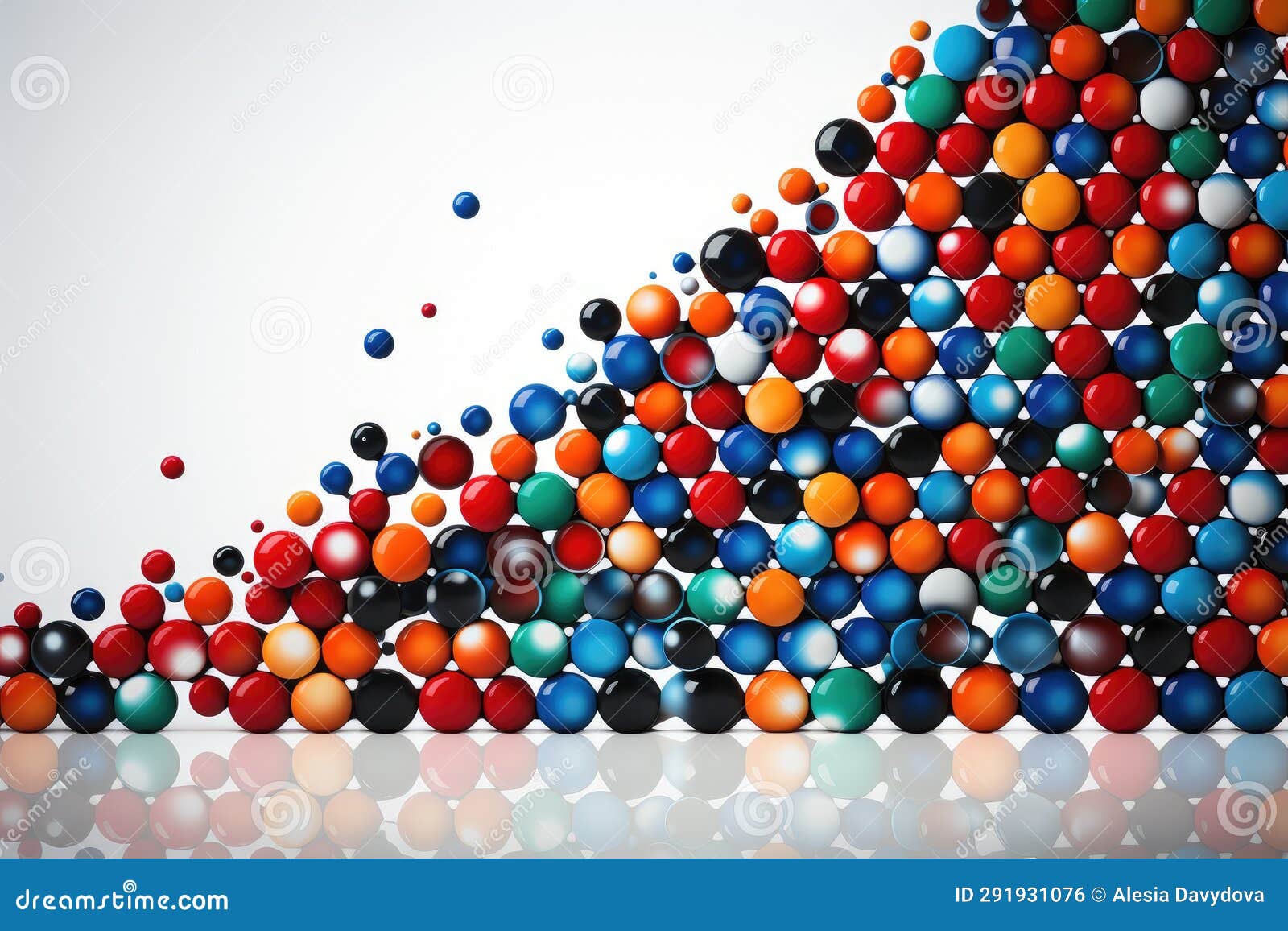 Multi-colored Balls in the Form of Chemical Elements, Molecule Shape ...