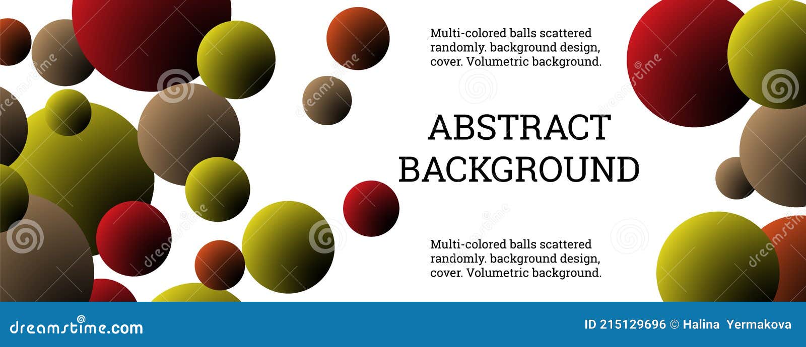 Multi-colored Balls Scattered Randomly. Background Design, Cover ...