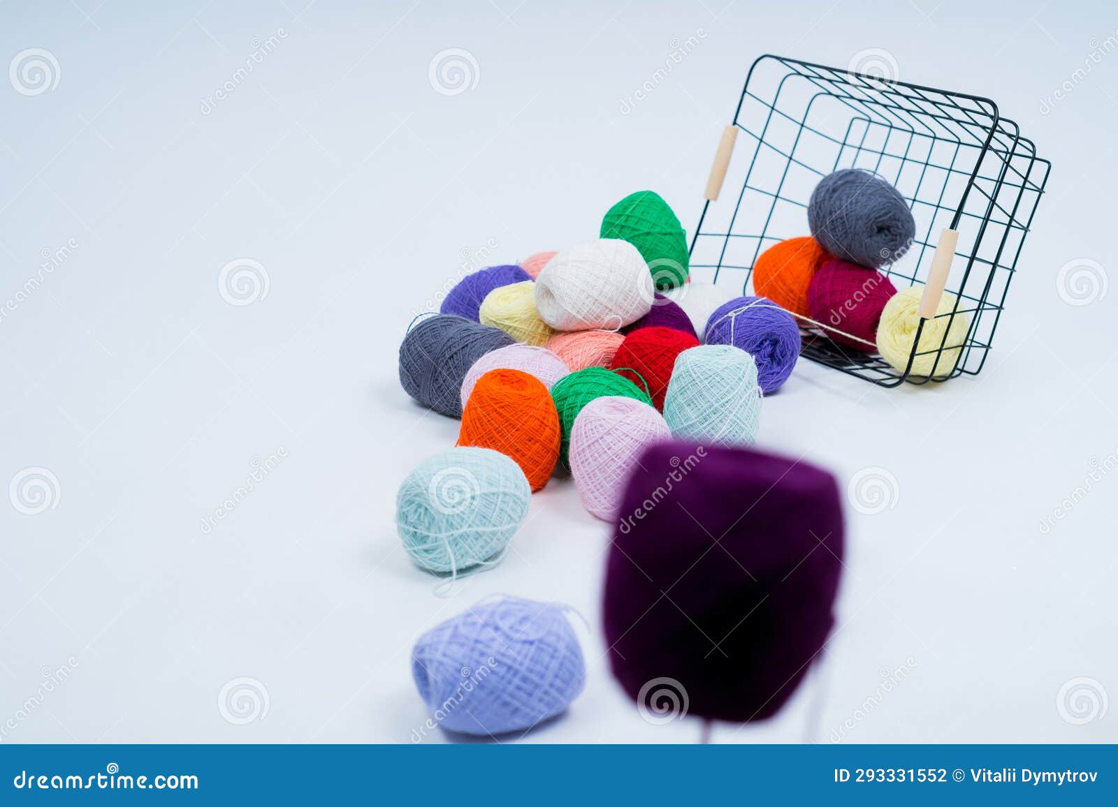 Multi-colored Balls of Thread. Stock Photo - Image of circle, clothing ...