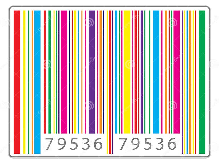 Multi colored barcode stock vector. Illustration of barcode - 19495801
