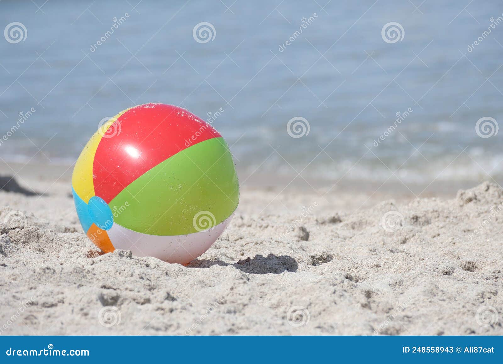 Multi Colored beach ball stock image. Image of beach - 248558943