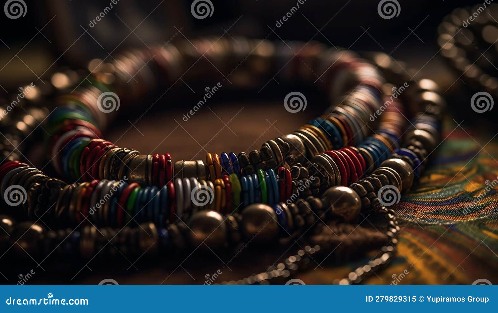 Multi Colored Bead Necklace, a Personal Accessory with Indigenous ...