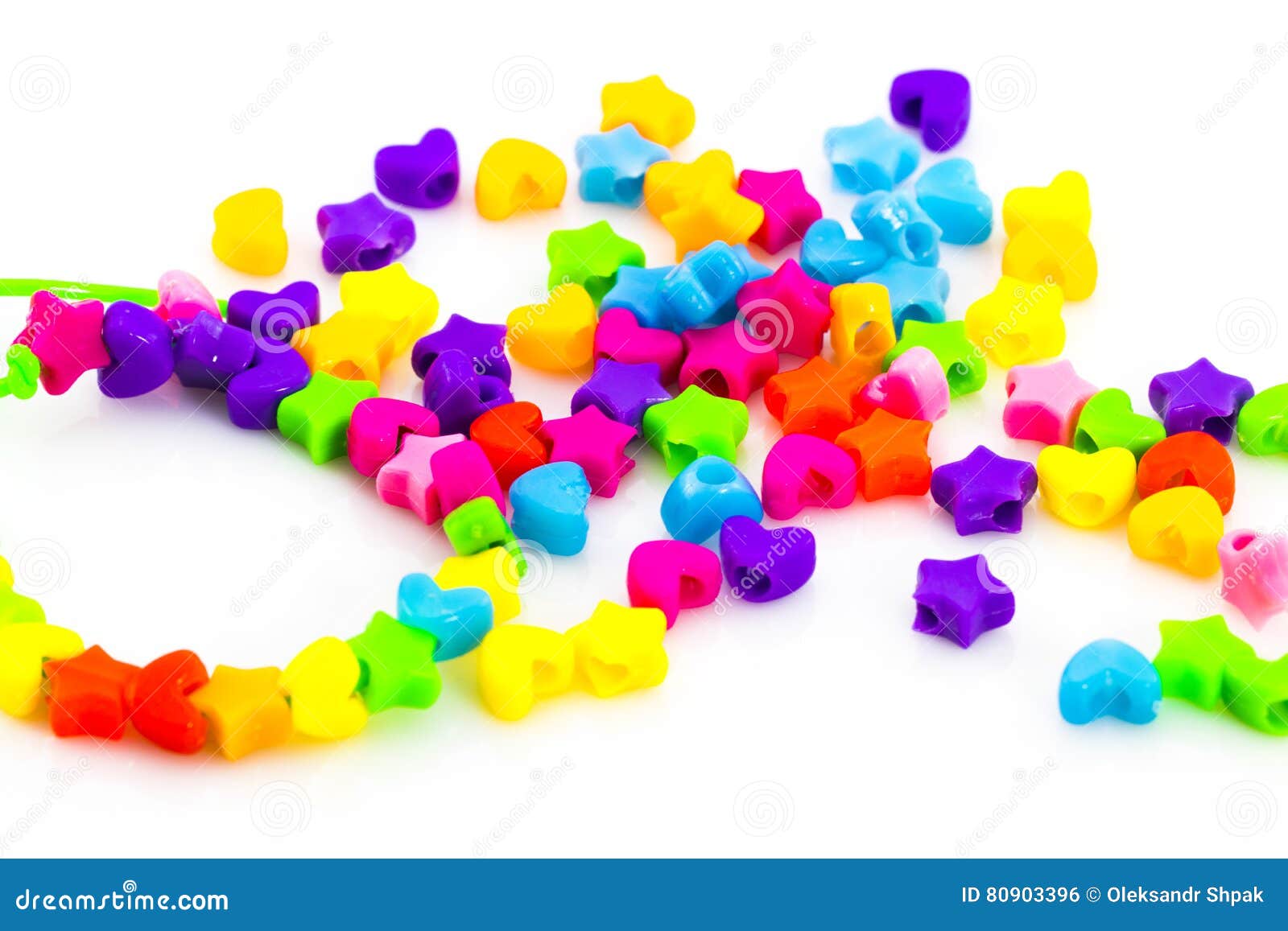 Multi Colored Beads Isolated Stock Photo - Image of abstract, beading ...