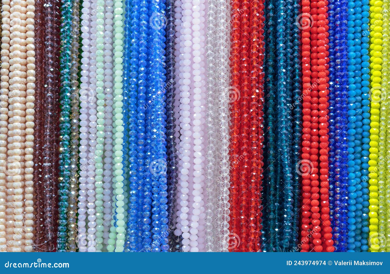 Multi-colored Beads from Various Semi-precious Stones Stock Photo ...
