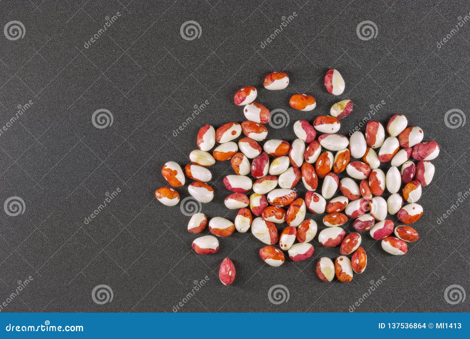 Multi-colored Beans on a Gray Background Stock Photo - Image of ...