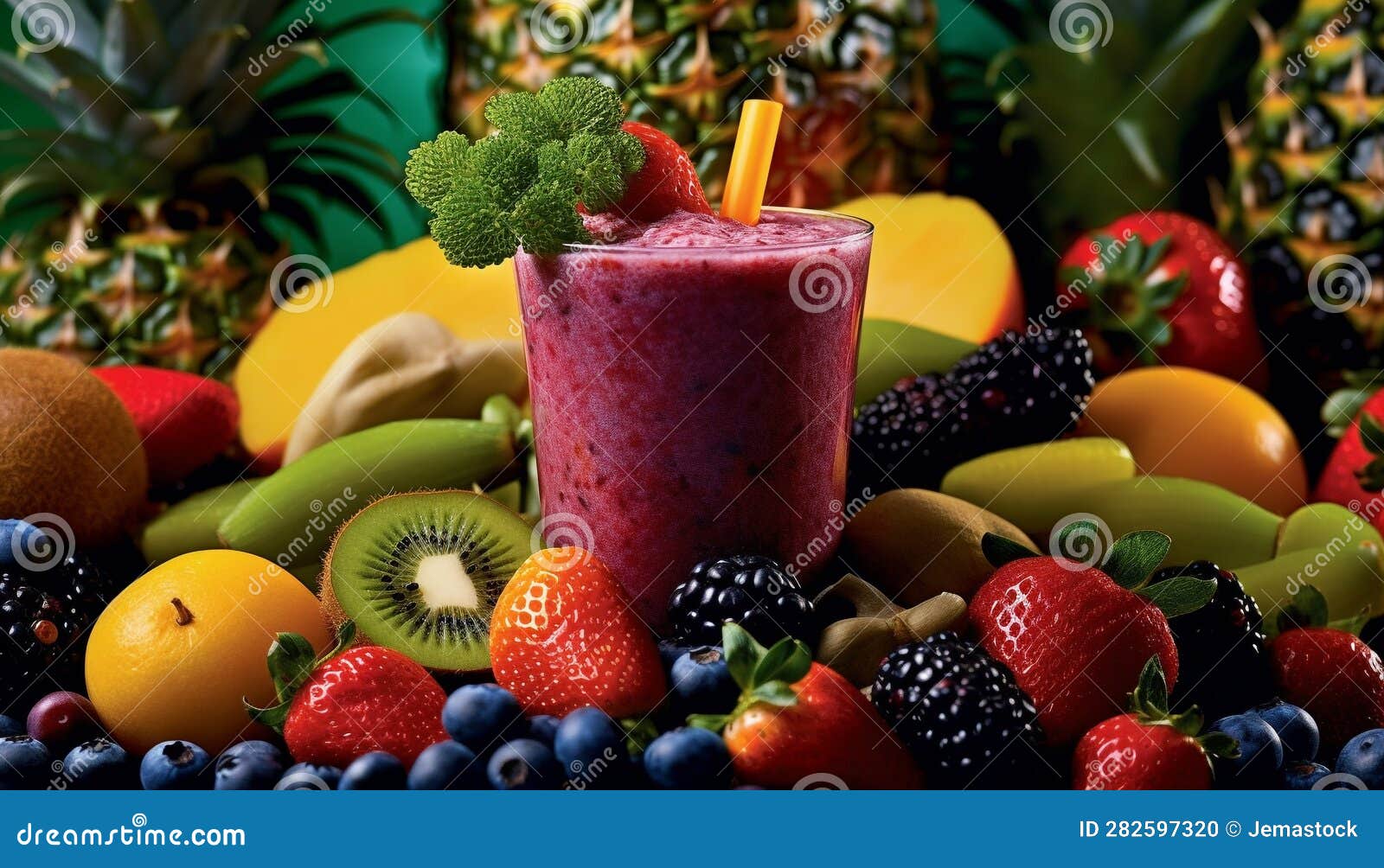Multi Colored Berry Smoothie, a Refreshing and Healthy Summer Drink ...