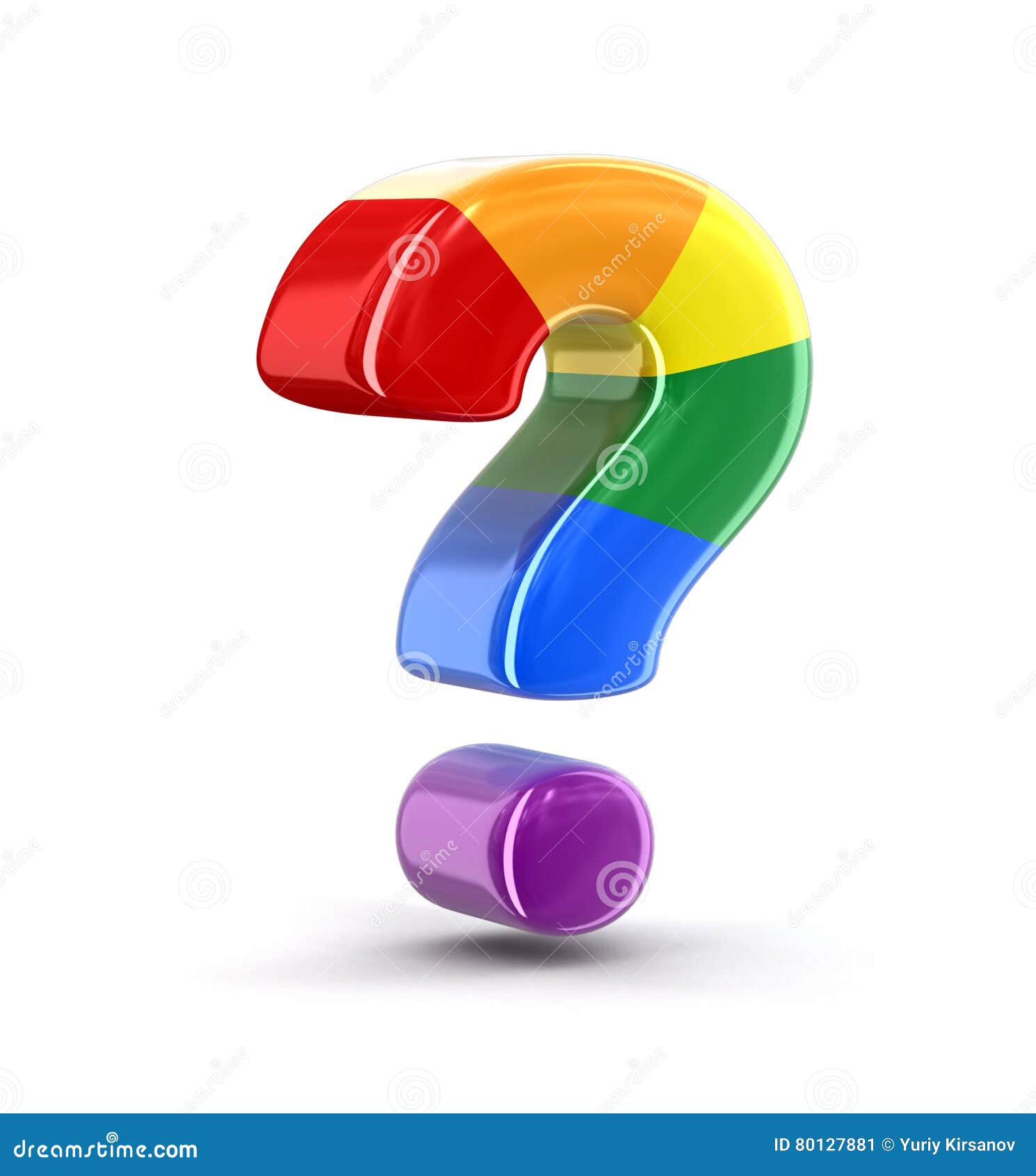Multi Colored Big Sign of Question Stock Illustration - Illustration of ...