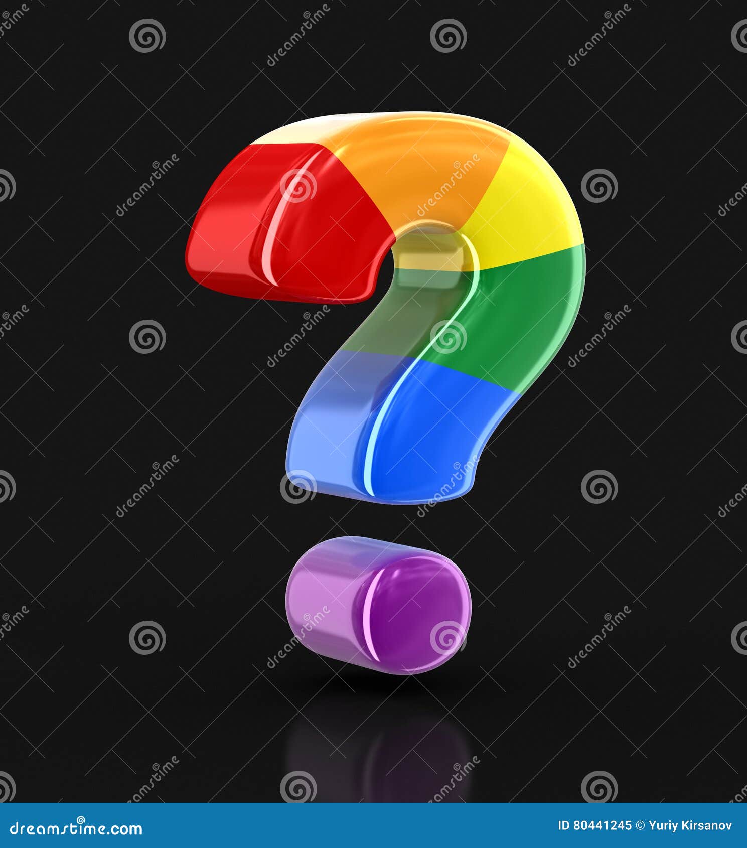 Multi Colored Big Sign of Question Stock Illustration - Illustration of ...
