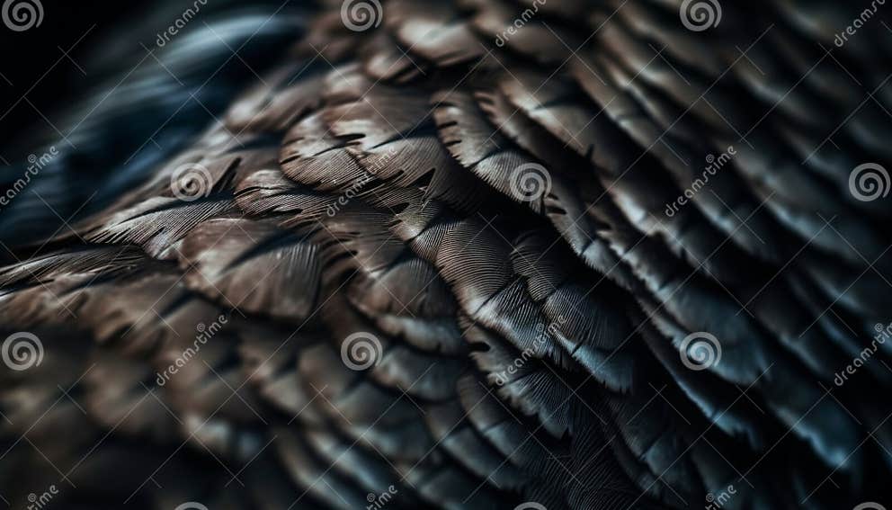 Multi Colored Bird of Prey Elegant Feather Pattern Generative AI Stock ...