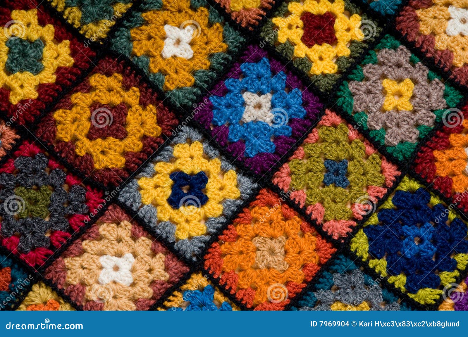 Multi colored blanket stock photo. Image of afghan, design - 7969904