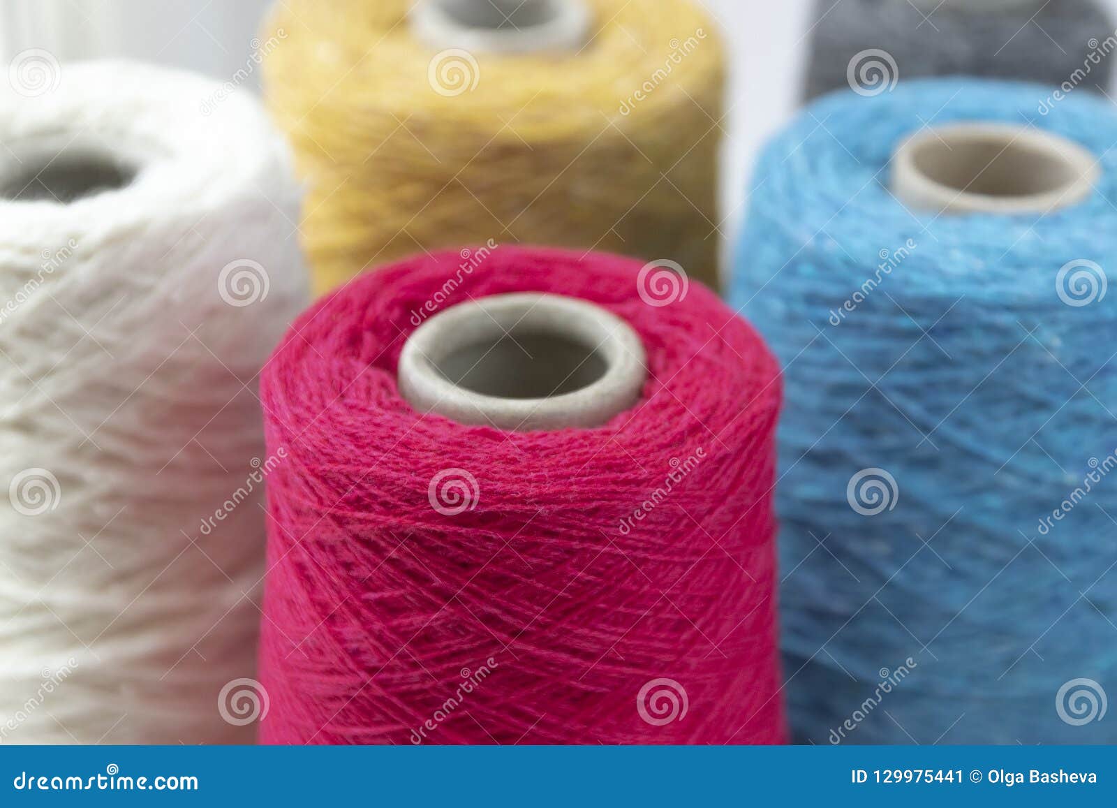 Multi-colored Bobbins of Wool Yarn for Hand and Machine Knitting Stock ...