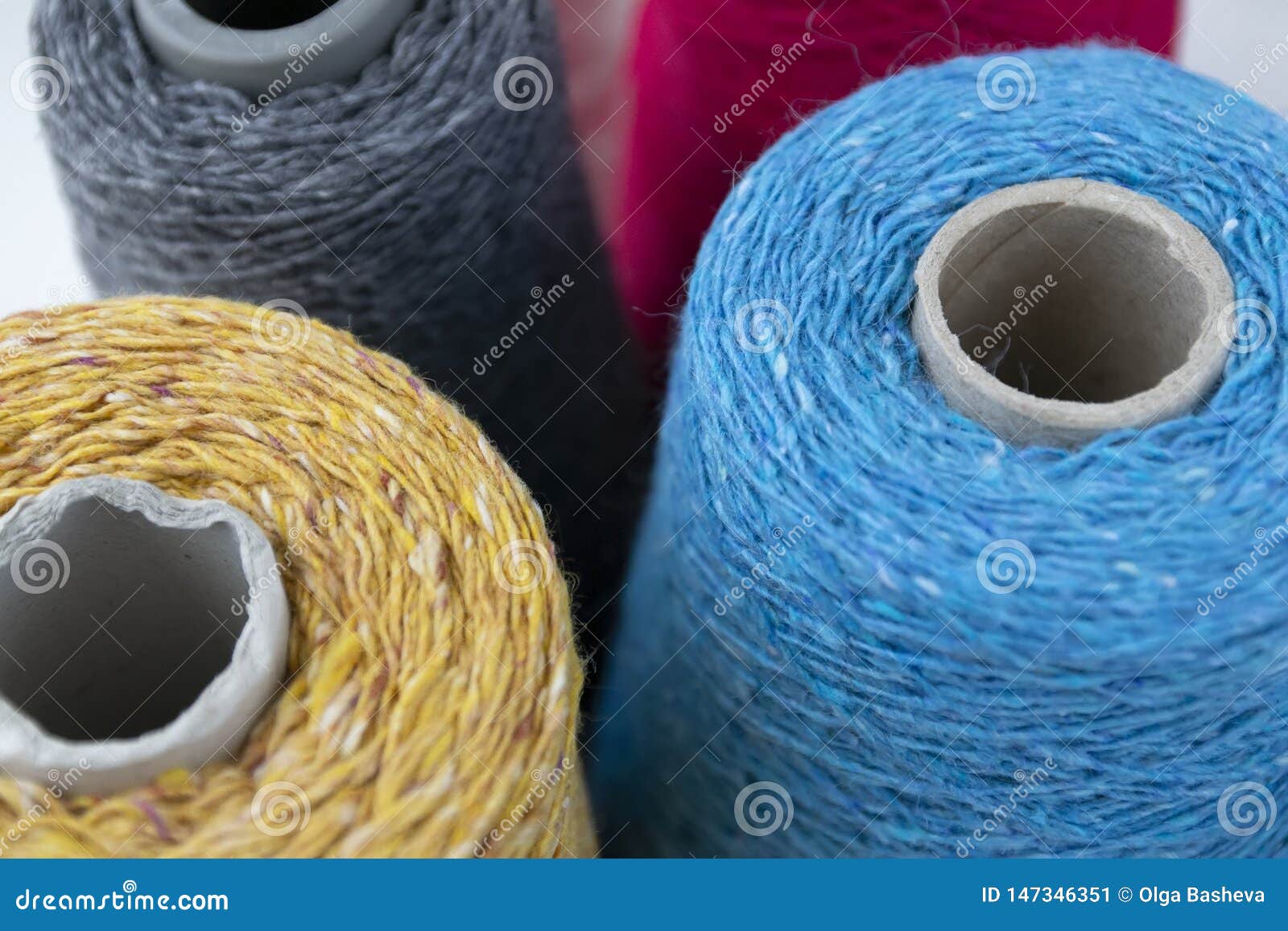 Multi-colored Bobbins of Wool Yarn for Hand and Machine Knitting Stock ...