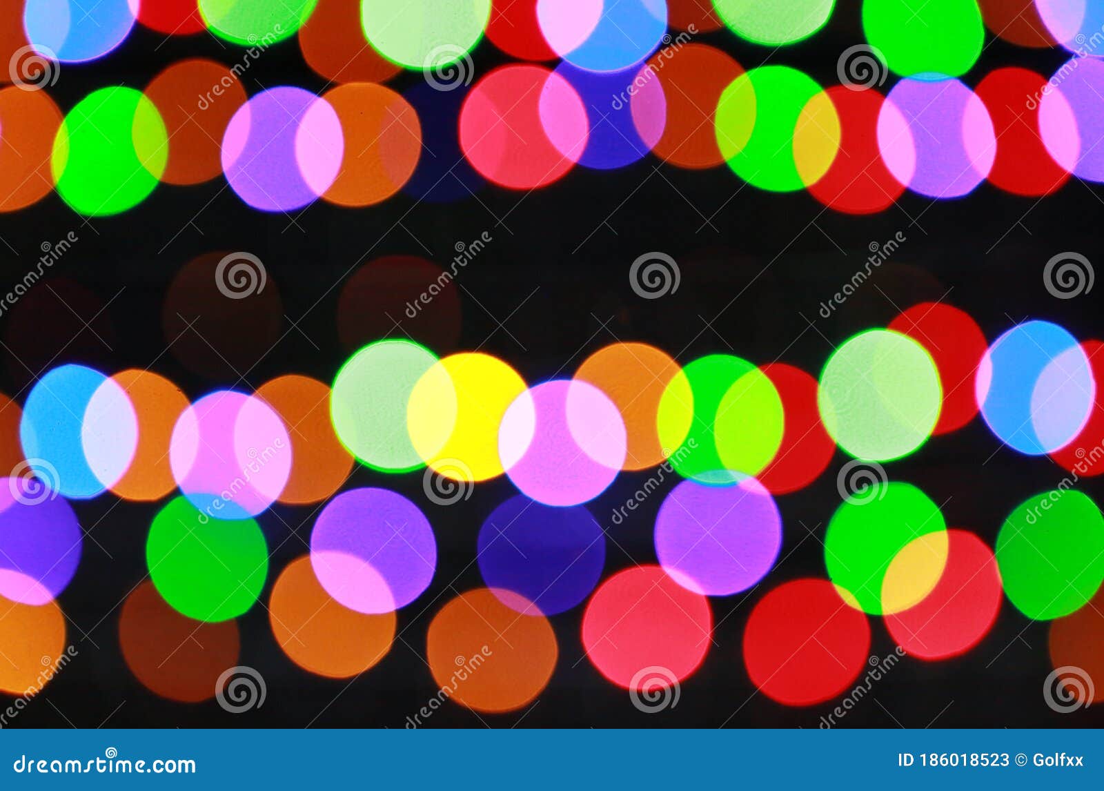 Multi-colored Bokeh on Dark Background Stock Image - Image of circle ...