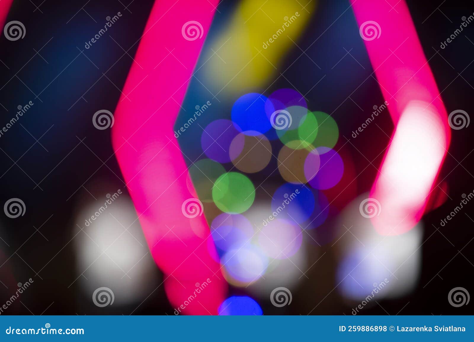 Multi-colored Bokeh Spots on a Dark Background Stock Photo - Image of ...