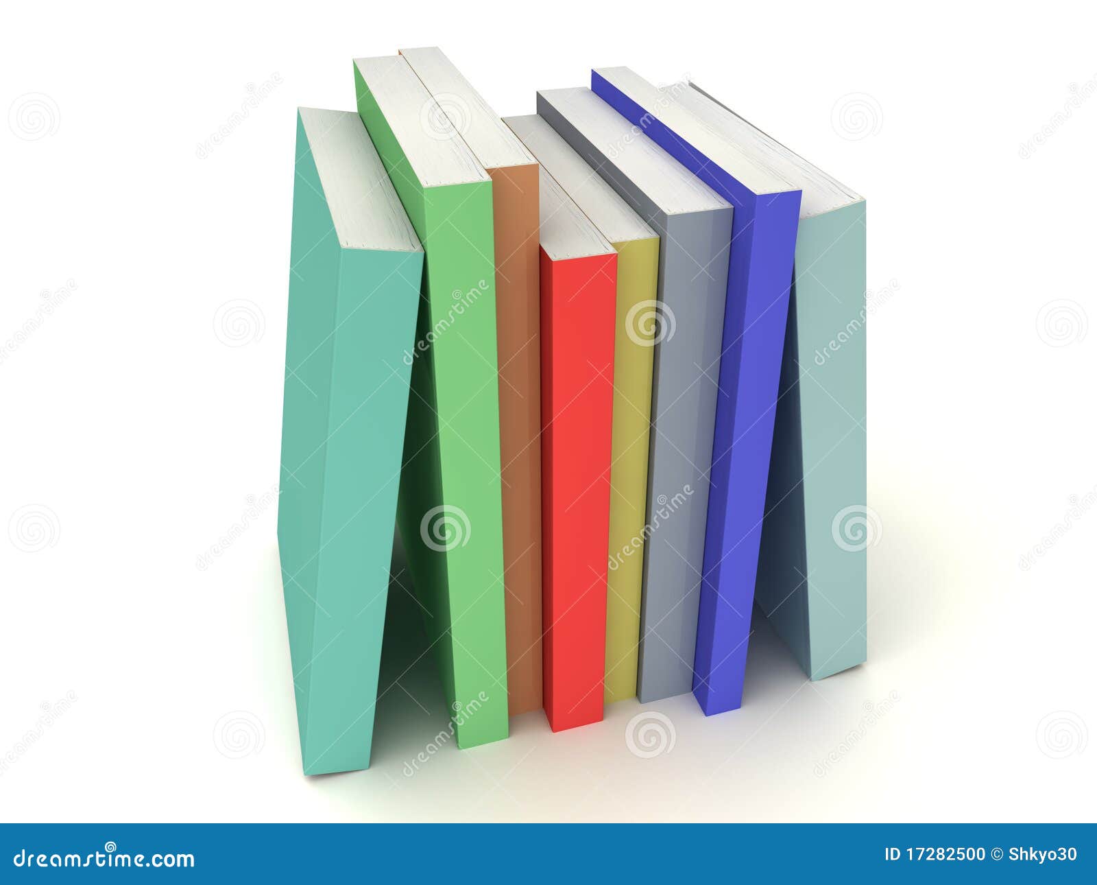 Multi-colored books line stock illustration. Illustration of line ...