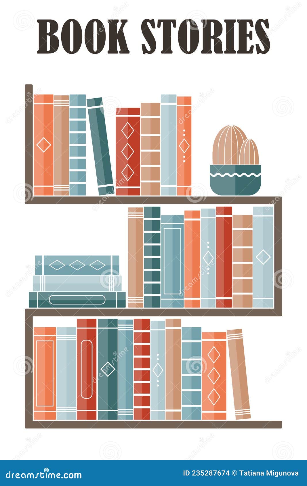 Multi-colored Books on the Shelf are in a Row. Education and Knowledge ...