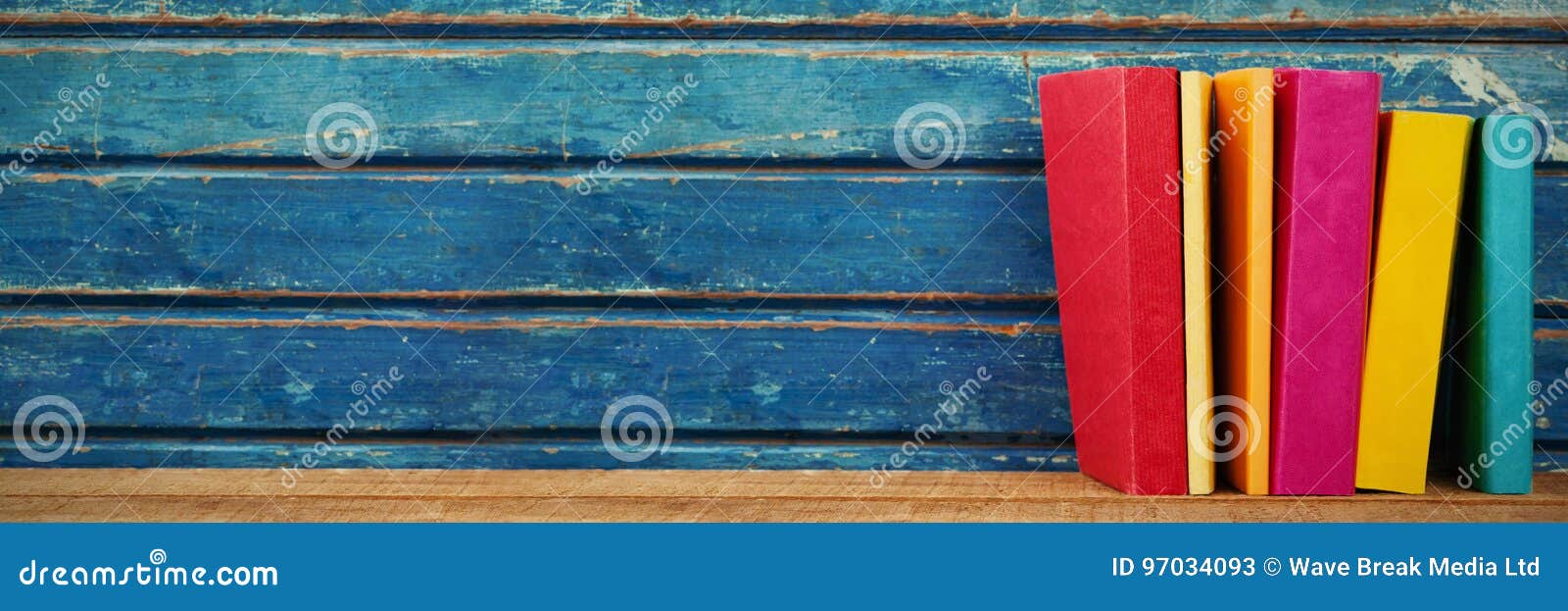 Colorful books on table stock illustration. Illustration of learn ...
