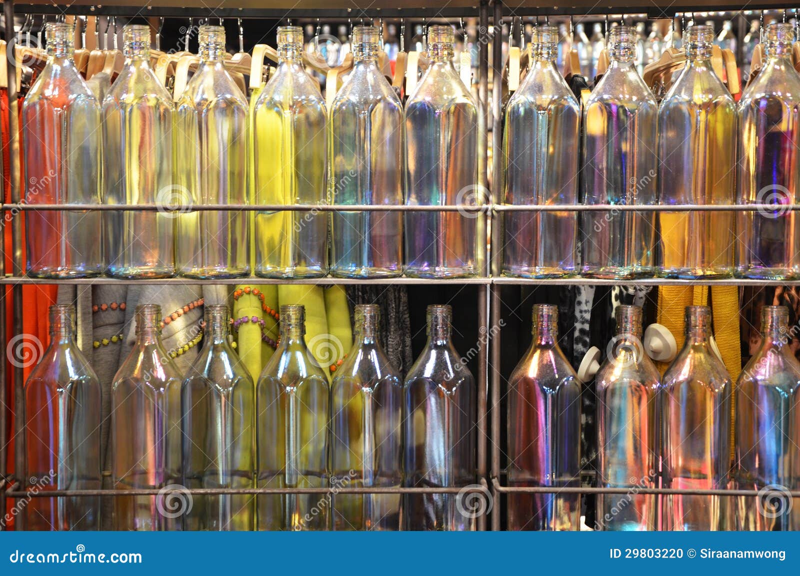 Multi-colored bottles stock photo. Image of recycling - 29803220