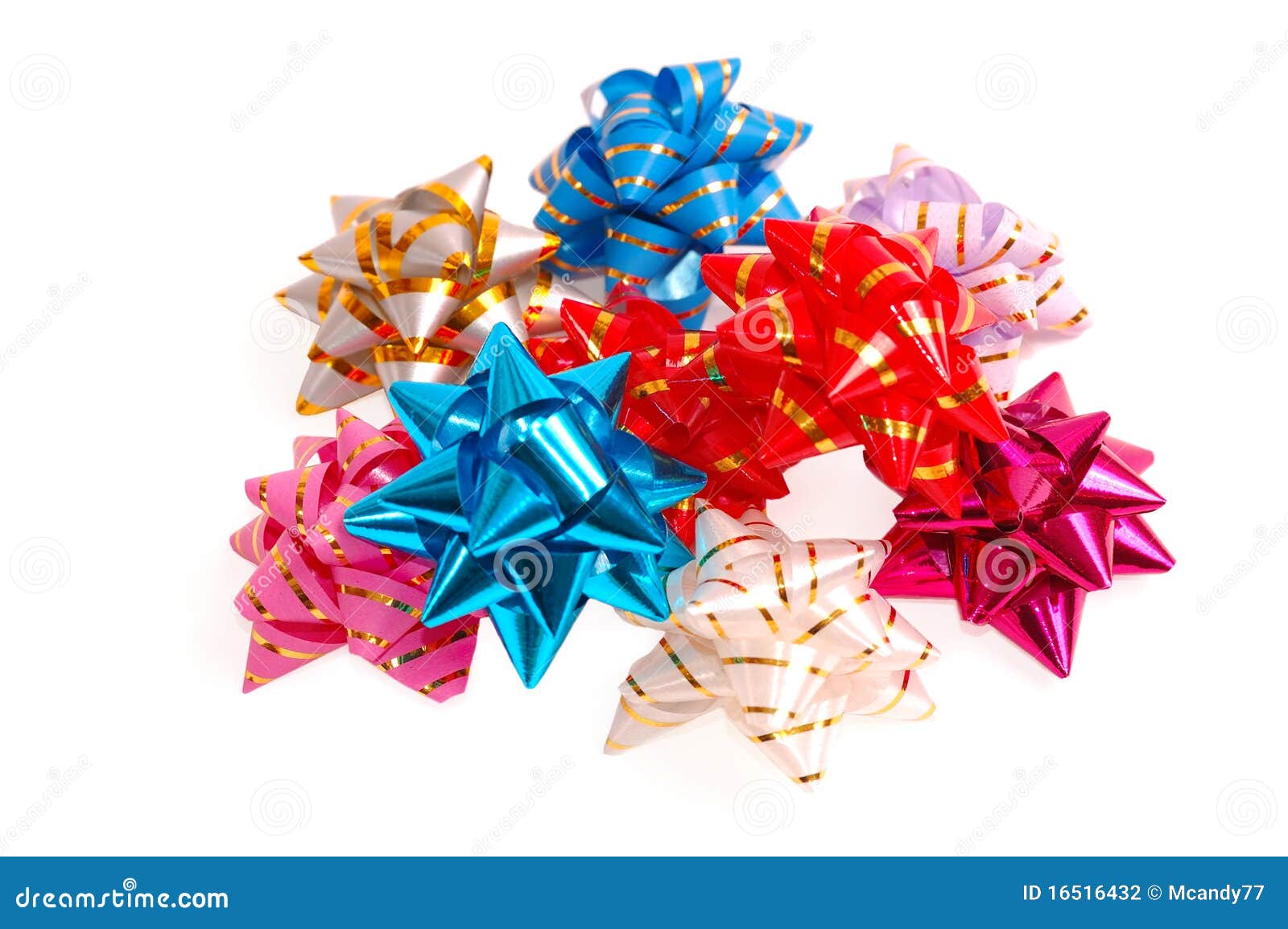 Multi-colored Bows from a Packing Tape Stock Photo - Image of ...