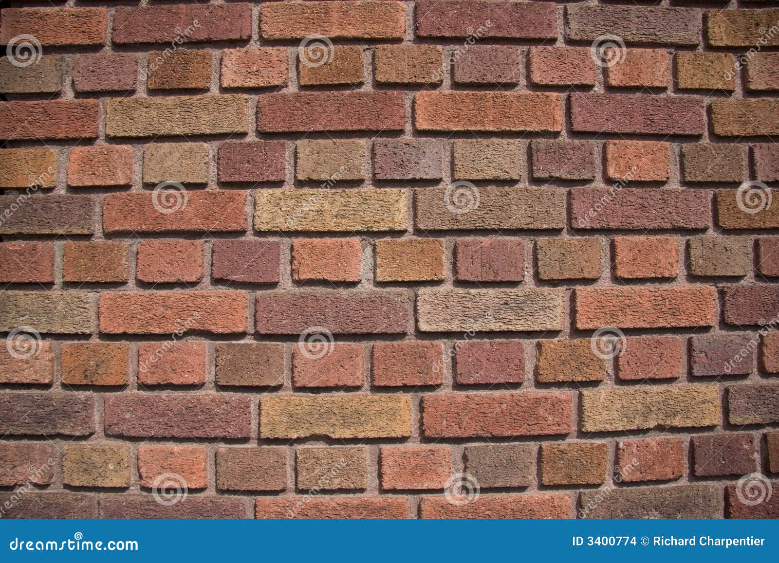 Multi-colored brick wall stock photo. Image of rough, structure - 3400774