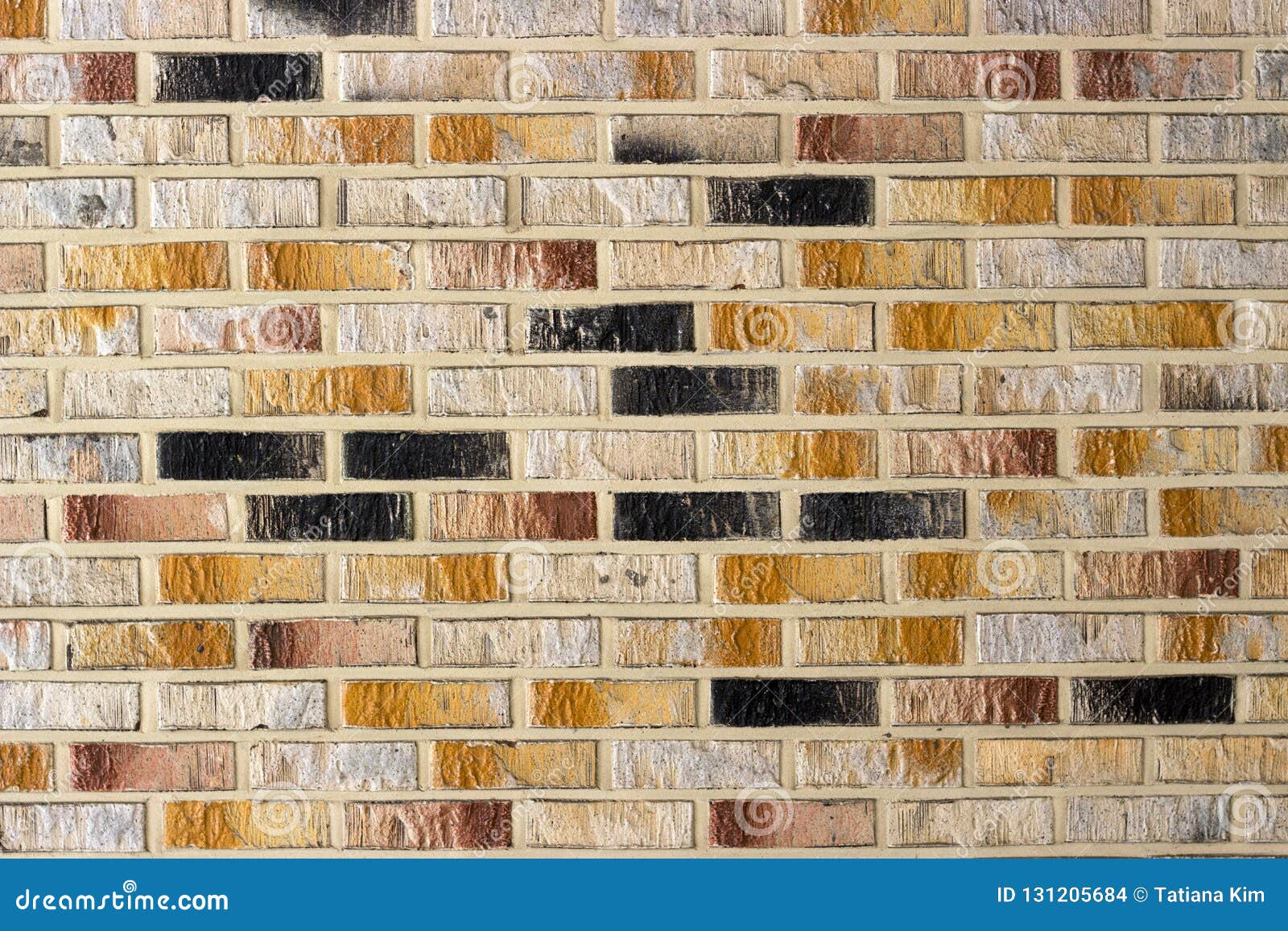 The Multi Colored Brick Wall Close Up, Texture and Background Stock ...