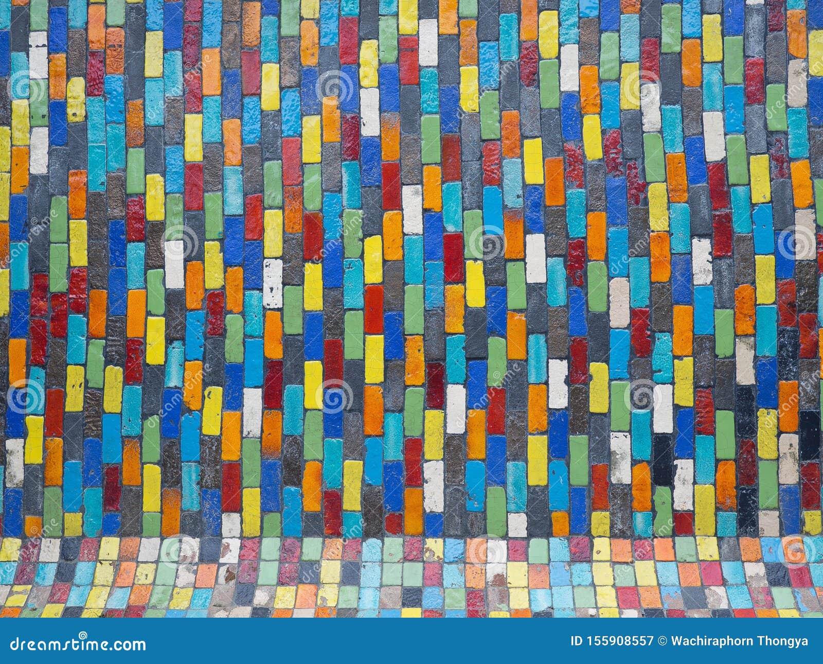 Multi-colored Brick Wall, Many Colored Background, Background Texture ...