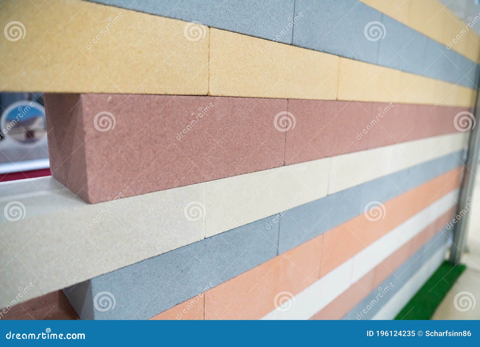 Multi colored bricks stock image. Image of exterior - 196124235
