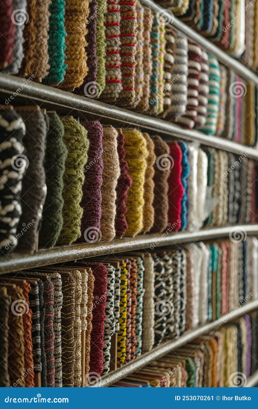 Multi-colored Braid on the Counter of the Store for Decoration, Sewing ...
