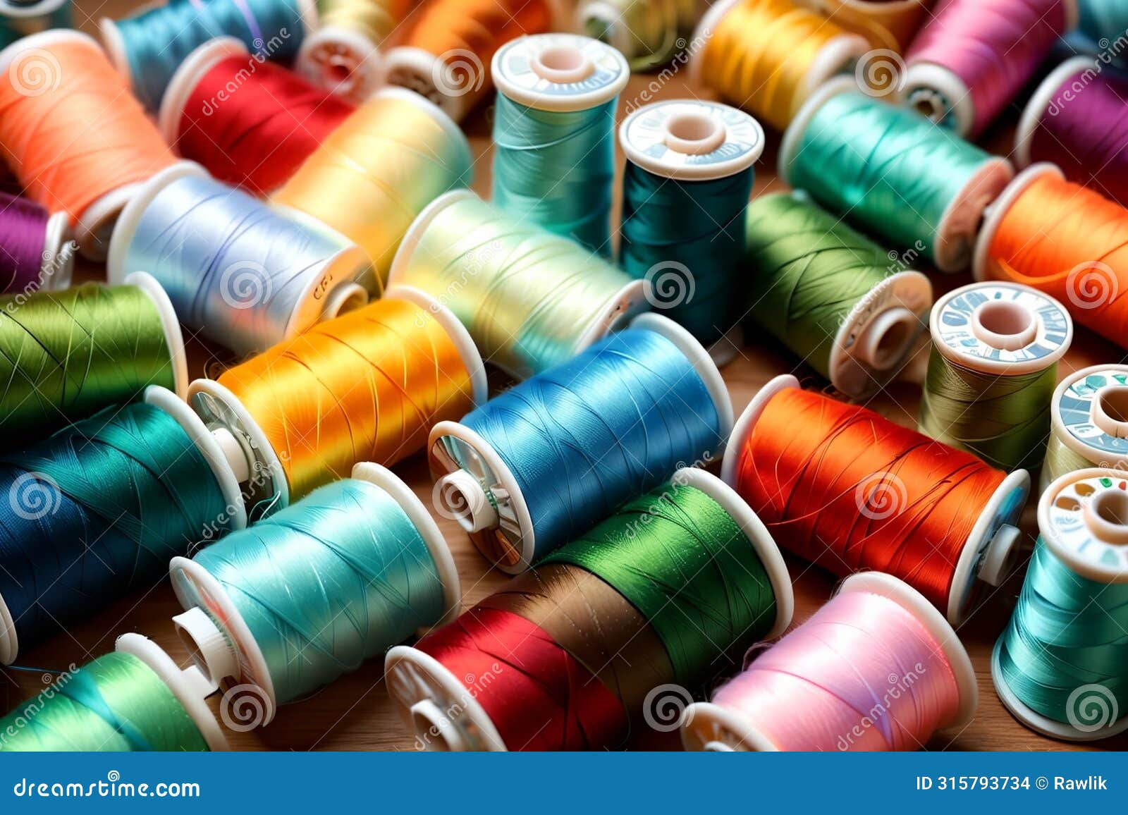 Multi-colored Bright Threads in Pastel Colors Stock Photo - Image of ...
