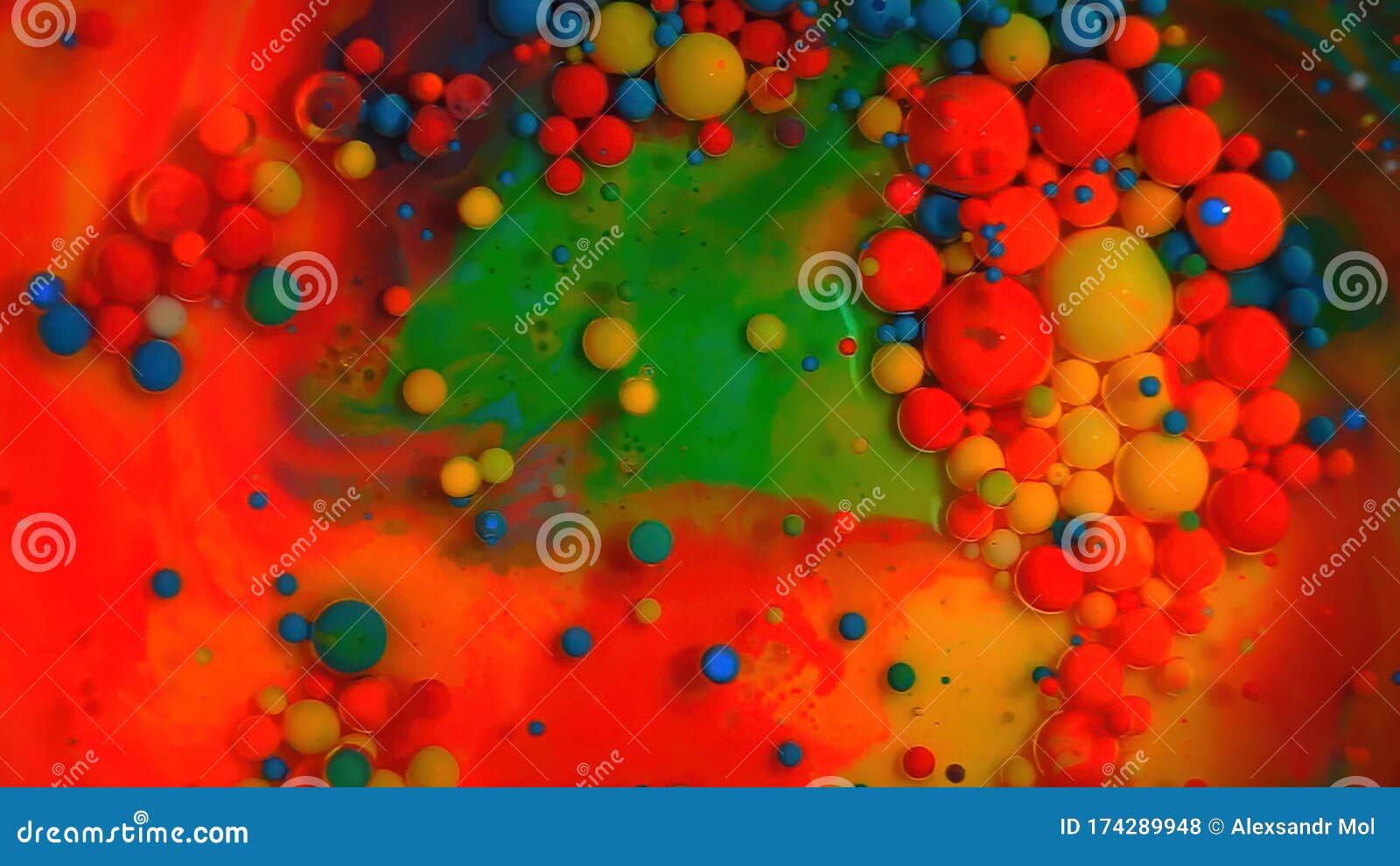 Multi-colored Bubbles in the Water Stock Photo - Image of universe ...
