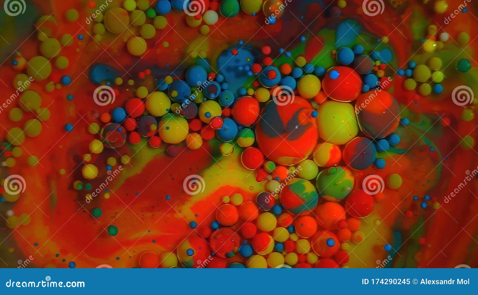 Multi-colored Bubbles in the Water Stock Image - Image of bubbles ...