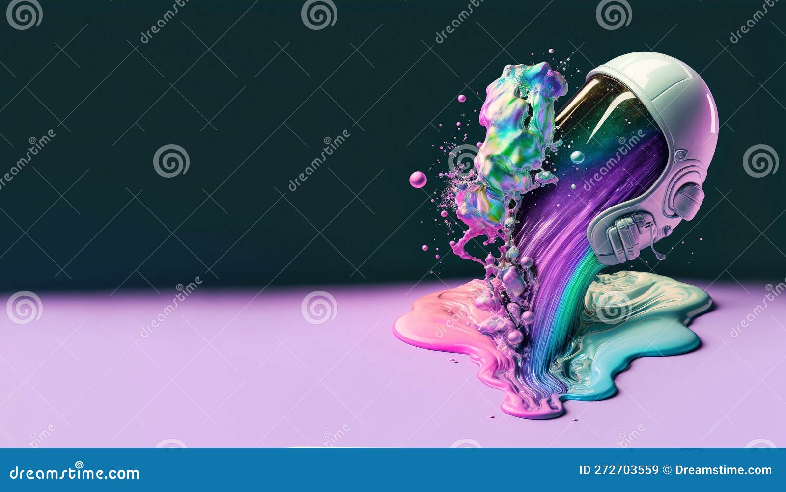 A Multi-colored and Bubbling Alien Liquid Flows Out of the Astronaut S ...