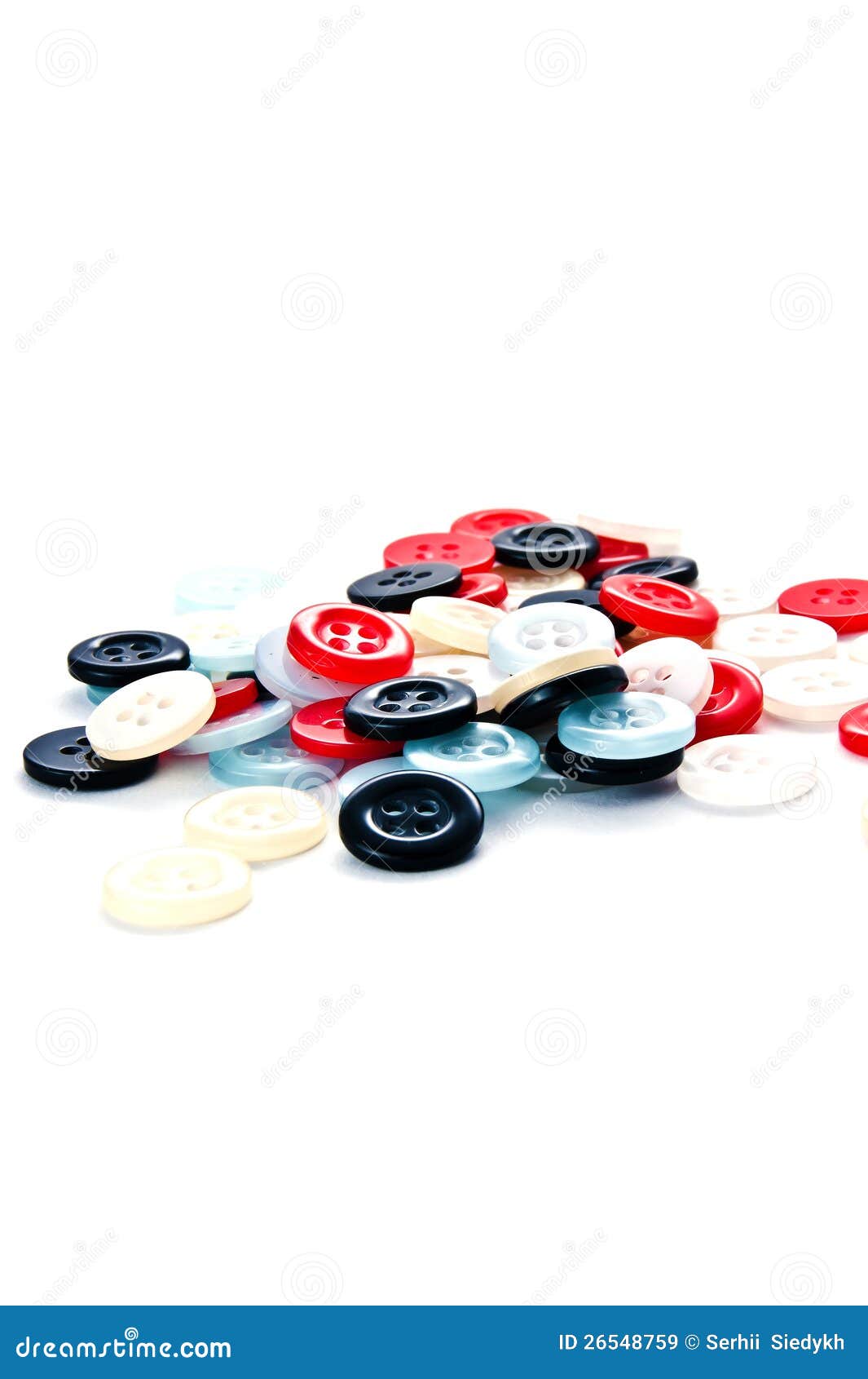 Multi-colored buttons stock image. Image of holes, clothes - 26548759