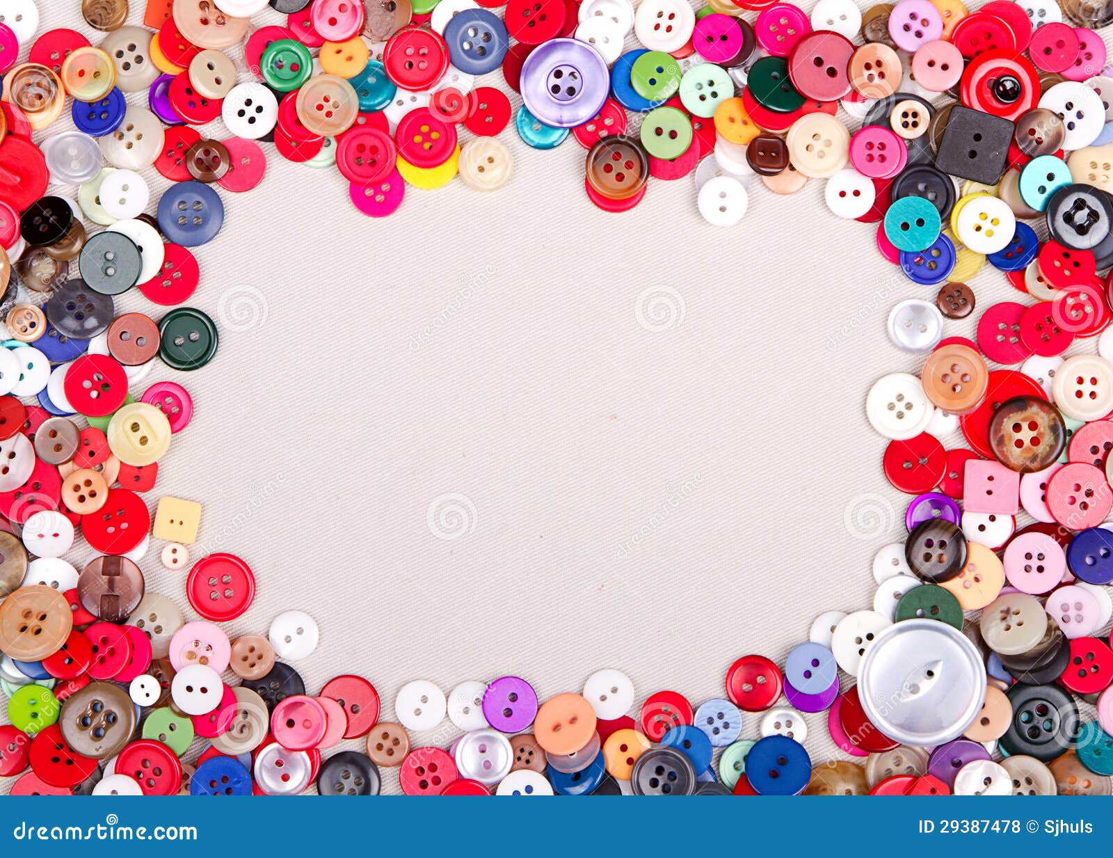 Multi Colored Buttons on Fabric Stock Photo - Image of group, cloth ...