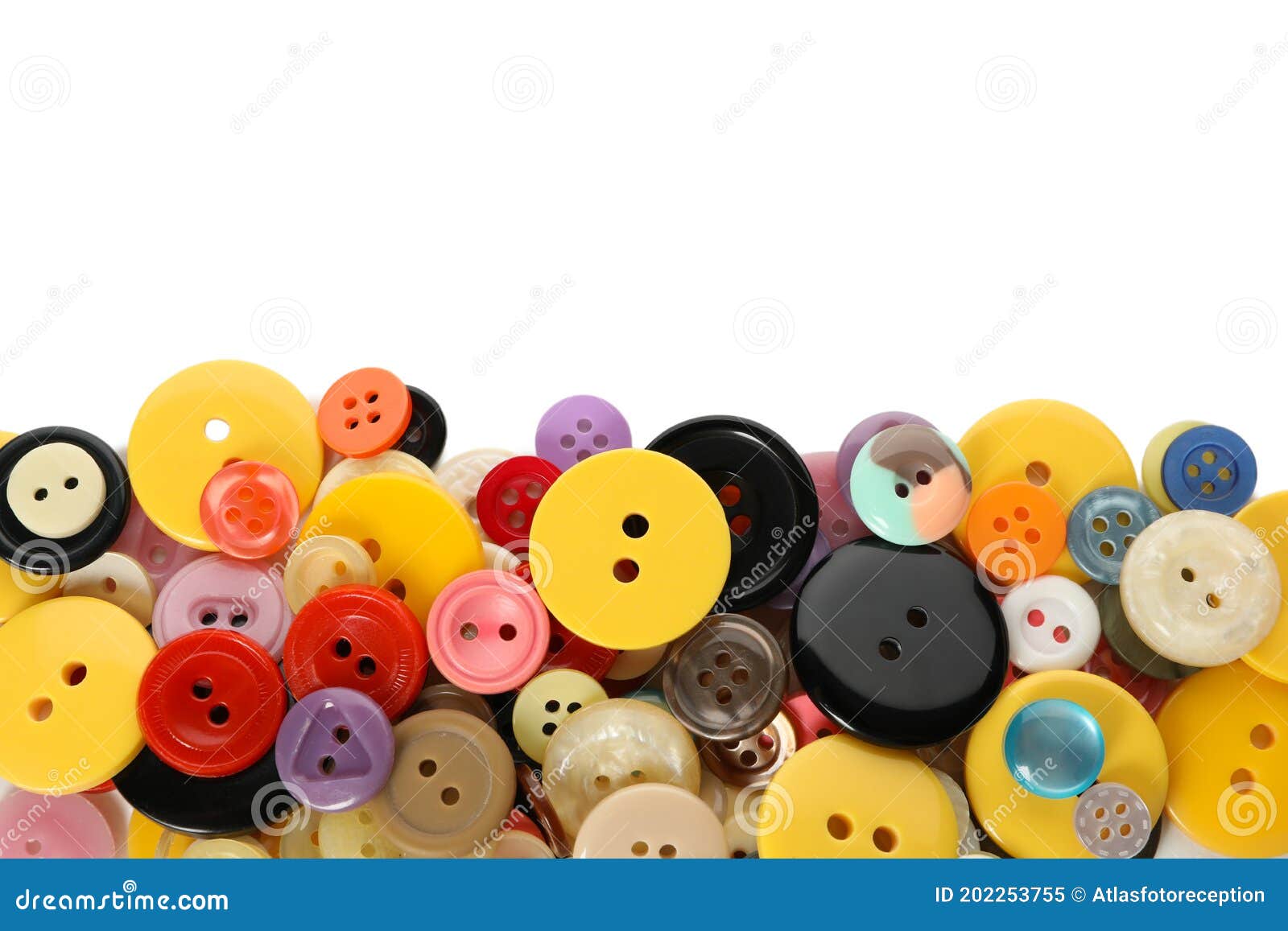 Multi Colored Buttons Isolated on White Background Stock Image - Image ...