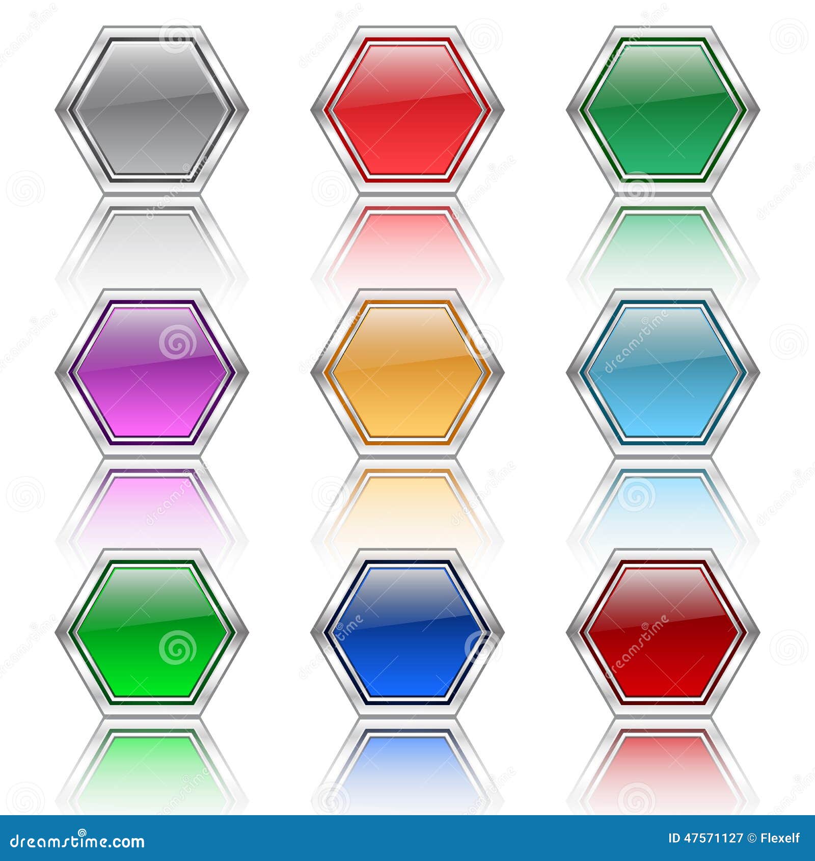 Multi-colored buttons stock vector. Illustration of interface - 47571127