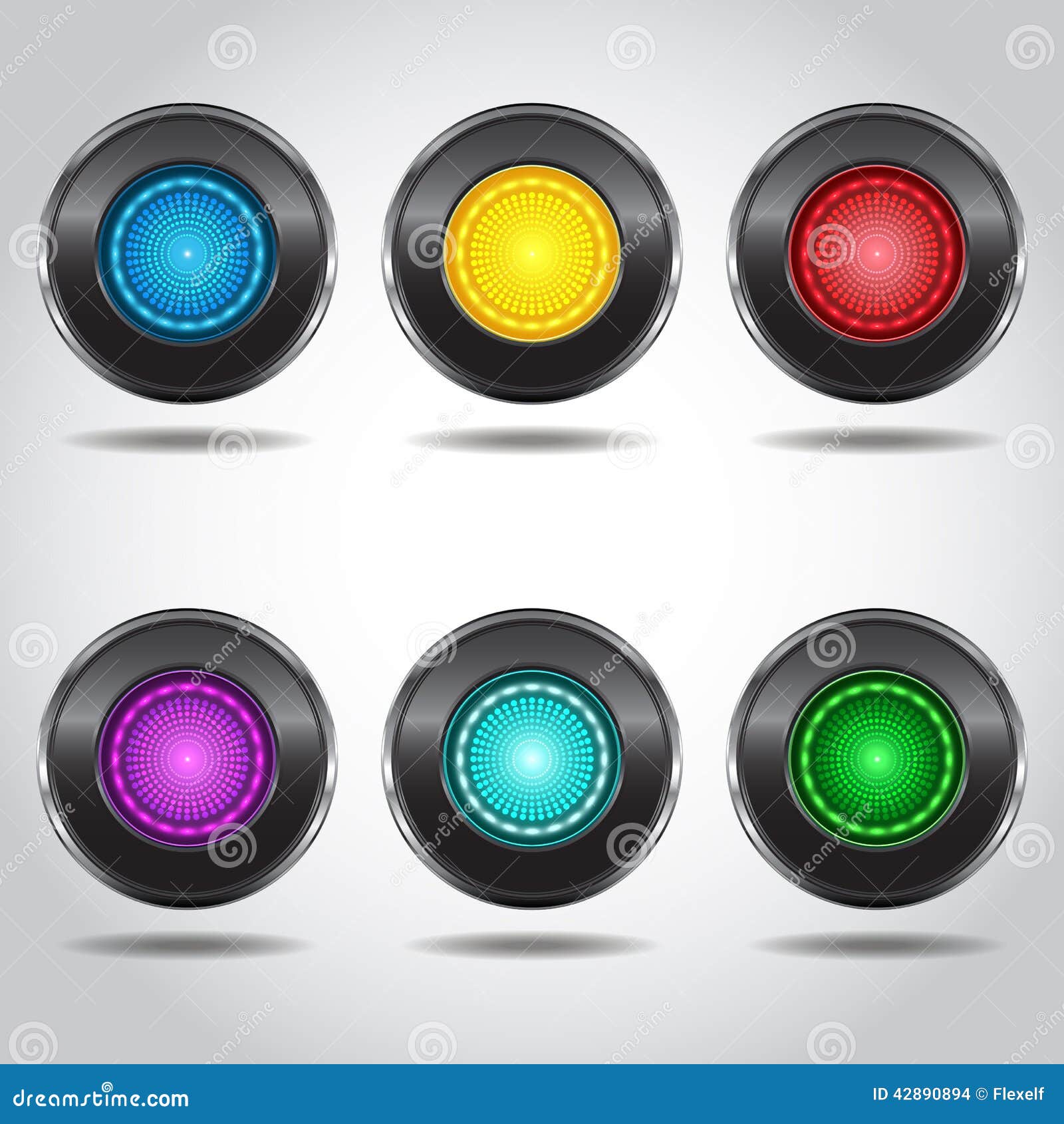 Multi-colored buttons stock vector. Illustration of circulation - 42890894