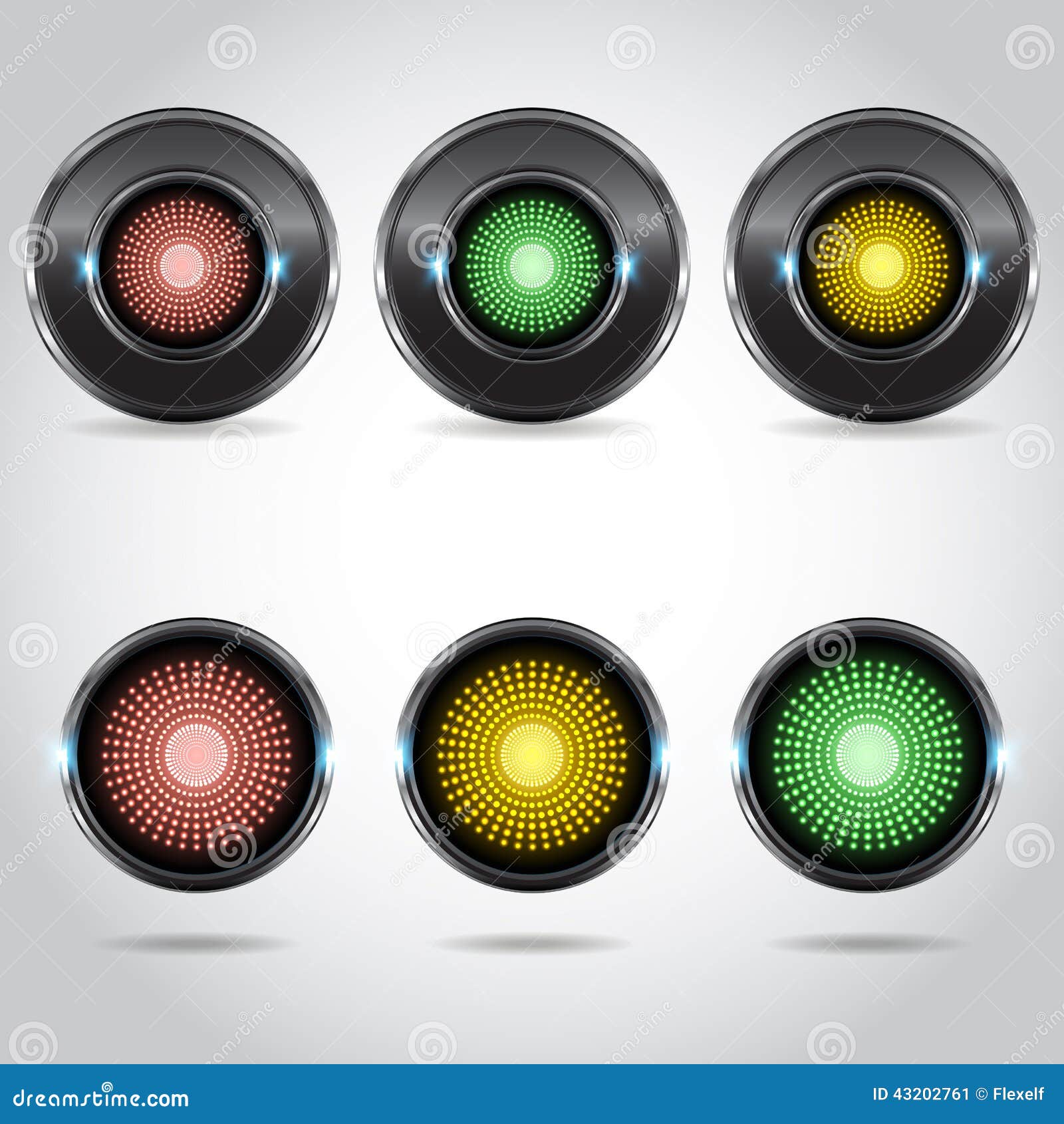 Multi-colored buttons stock vector. Illustration of computer - 43202761