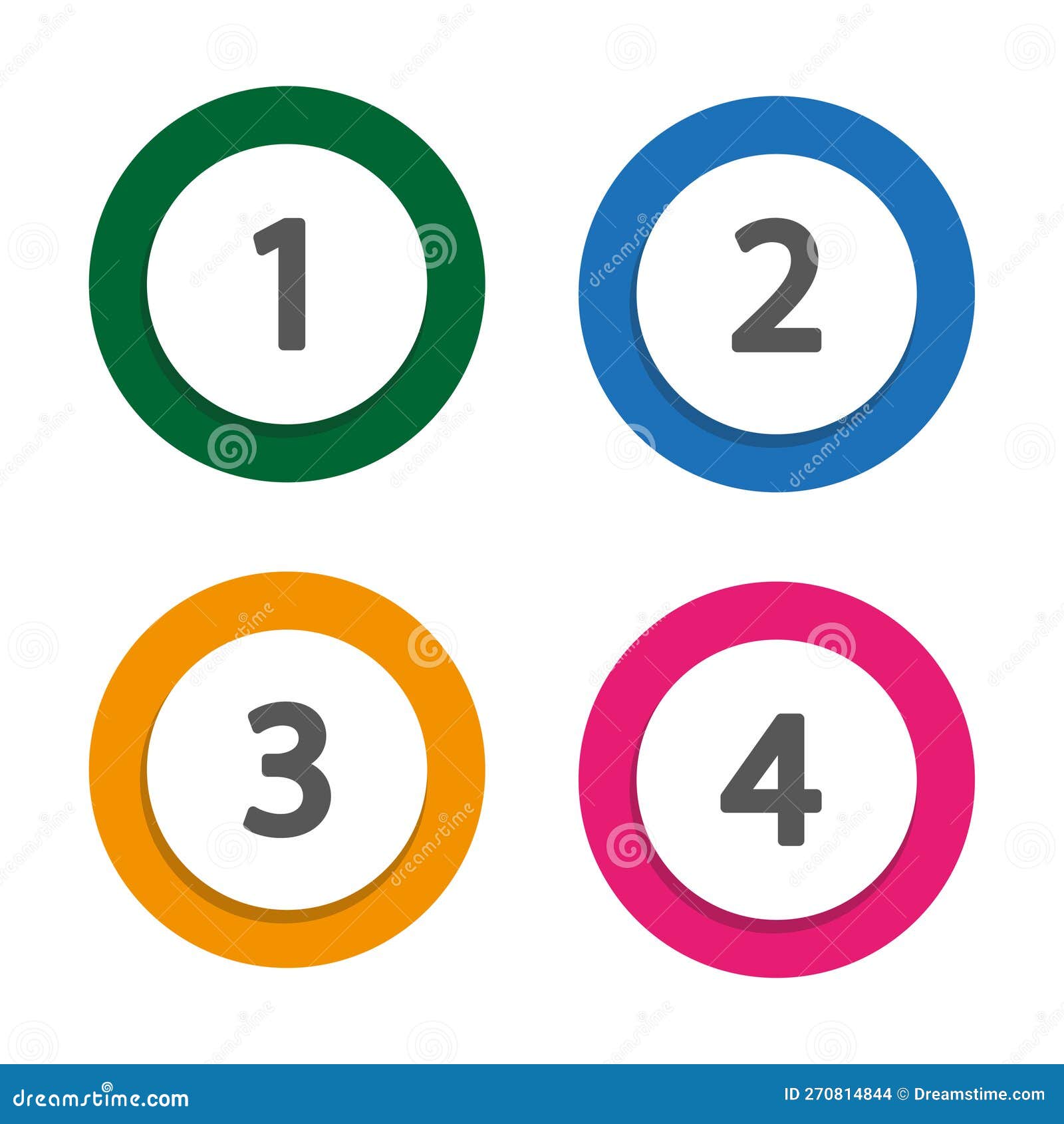 Multi-colored Buttons Numbers. Vector Illustration Stock Vector ...