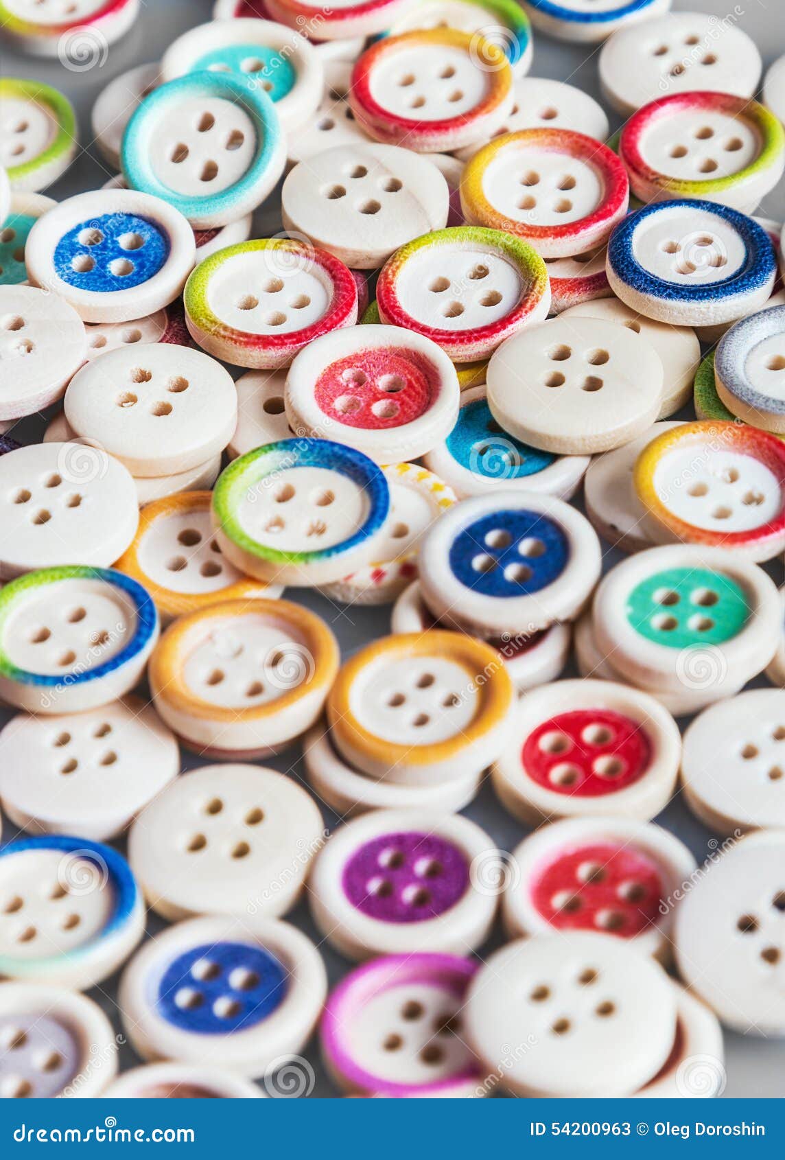 Multi Colored Buttons Wooden Background Stock Image - Image of ...