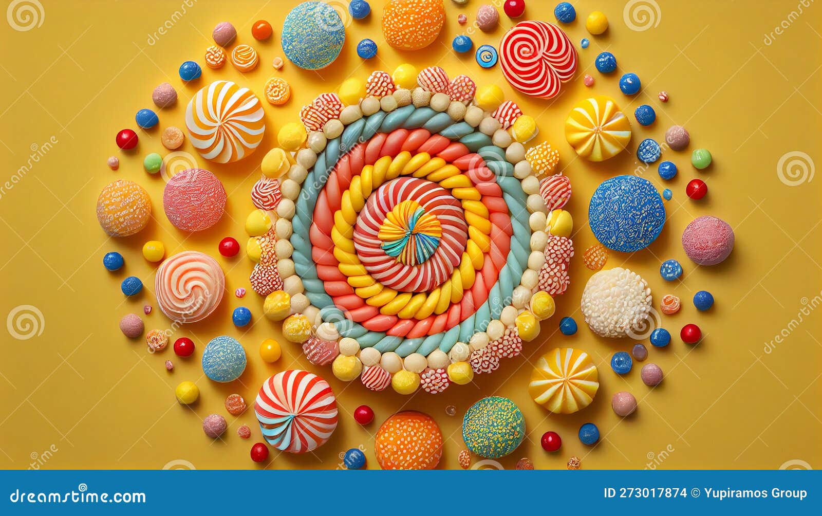 Multi Colored Candy Decoration with Abstract Patterns and Shapes ...