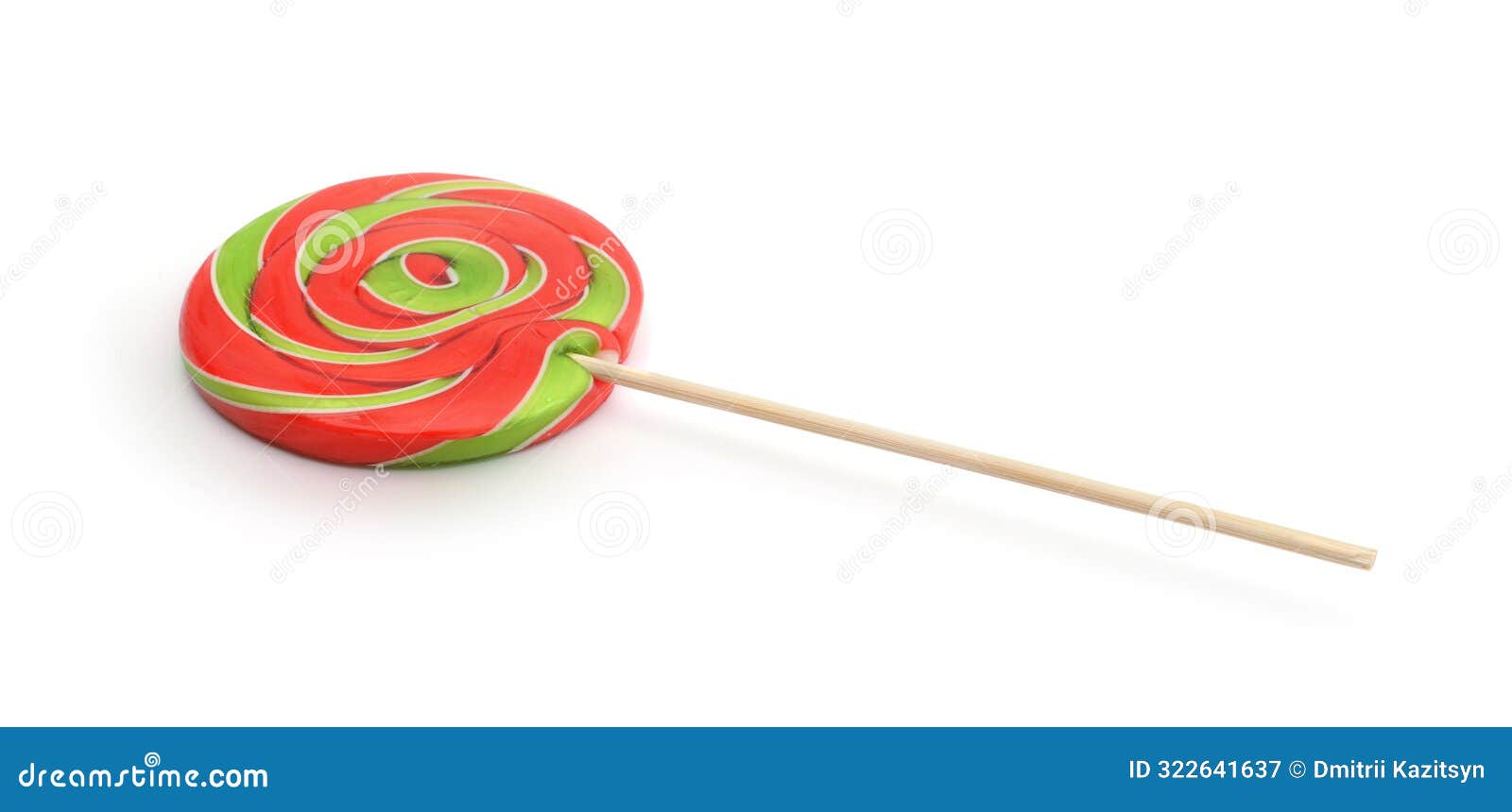 Multi-colored Candy on a Stick Isolated on White Stock Image - Image of ...